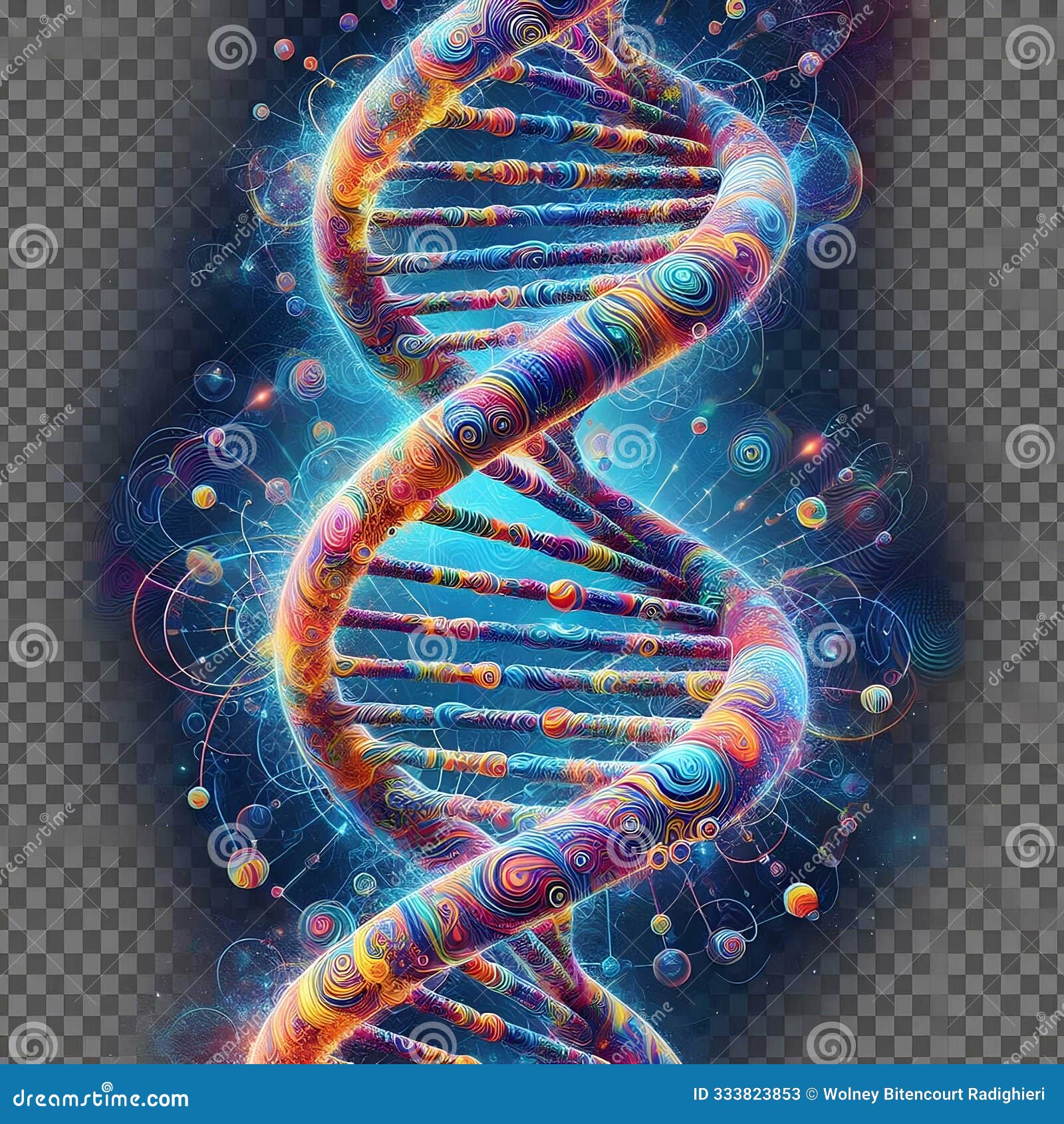 Artistic Image of the Dna Double Helix Stock Illustration ...