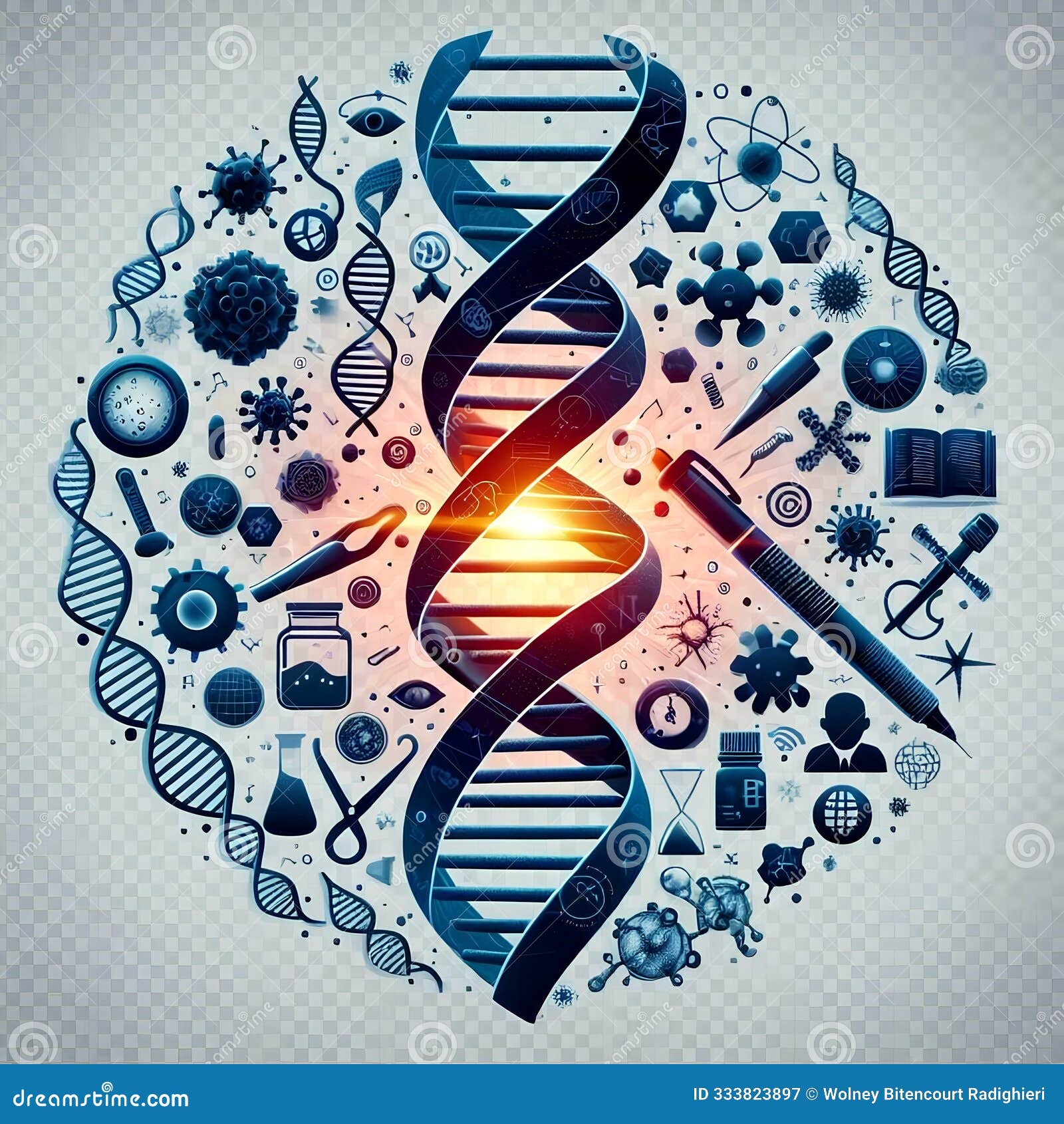 Artistic Image of the Dna Double Helix Stock Illustration ...