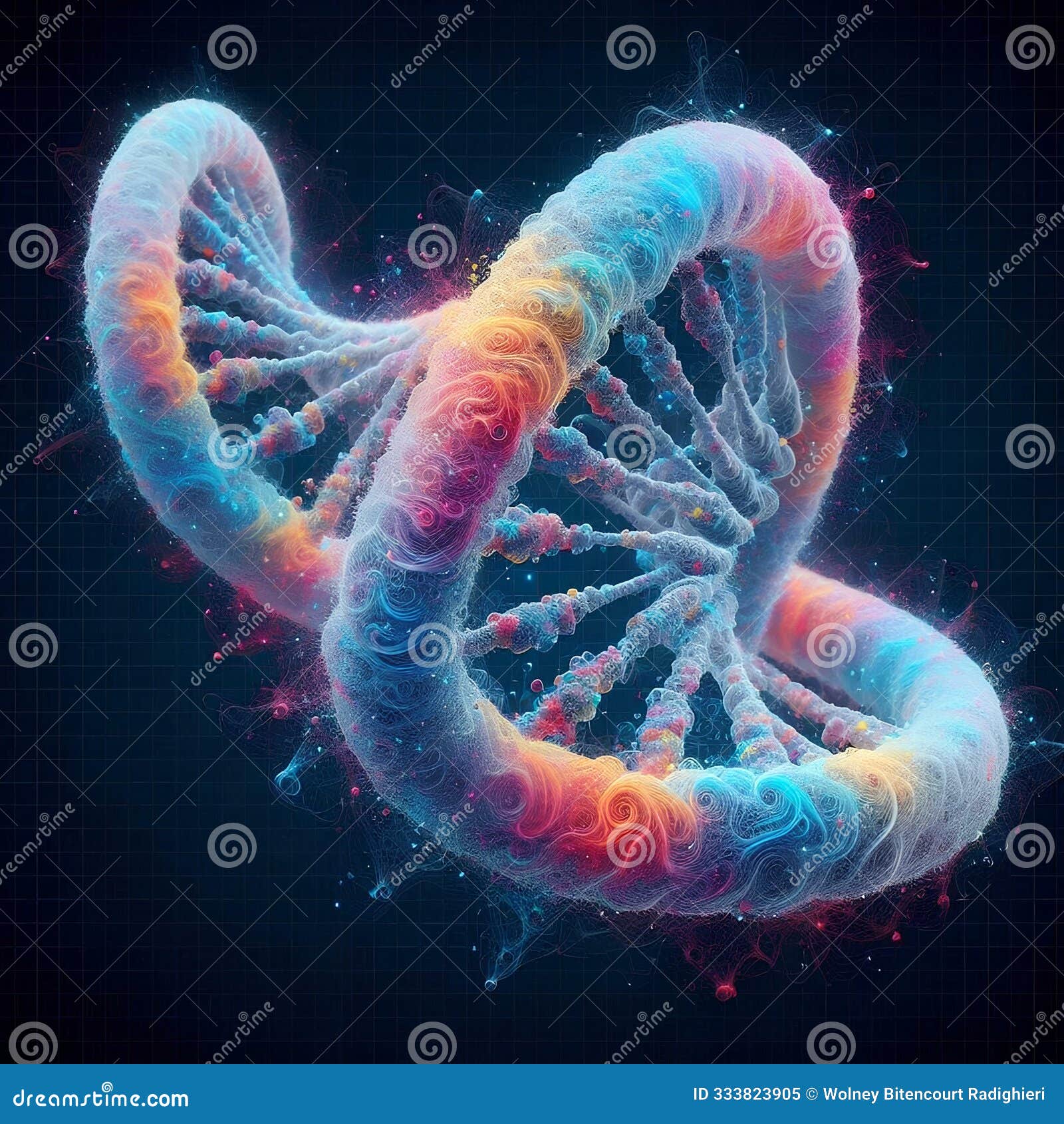 Artistic Image of the Dna Double Helix Stock Illustration ...