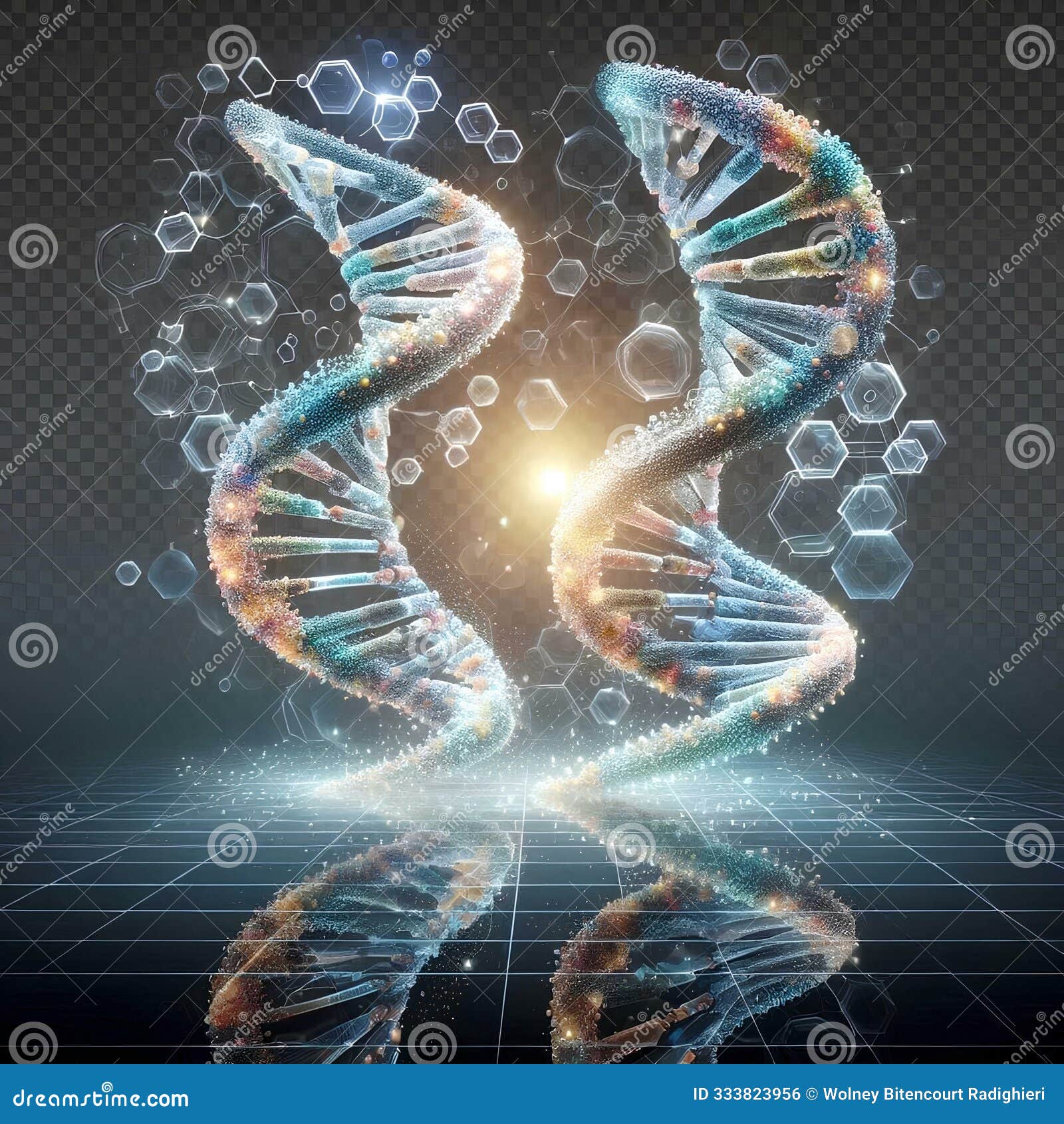 Artistic Image of the Dna Double Helix Stock Illustration ...