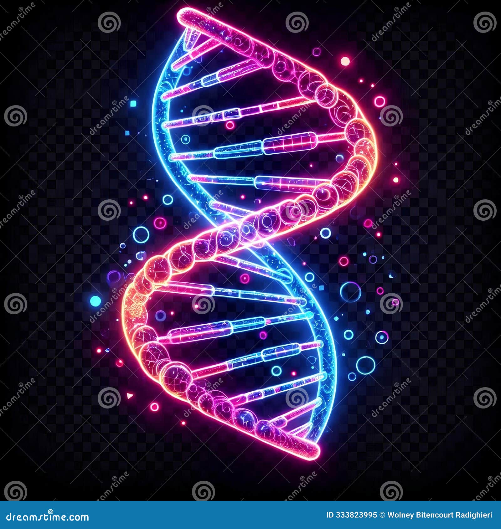 Artistic Image of the Dna Double Helix Stock Illustration ...
