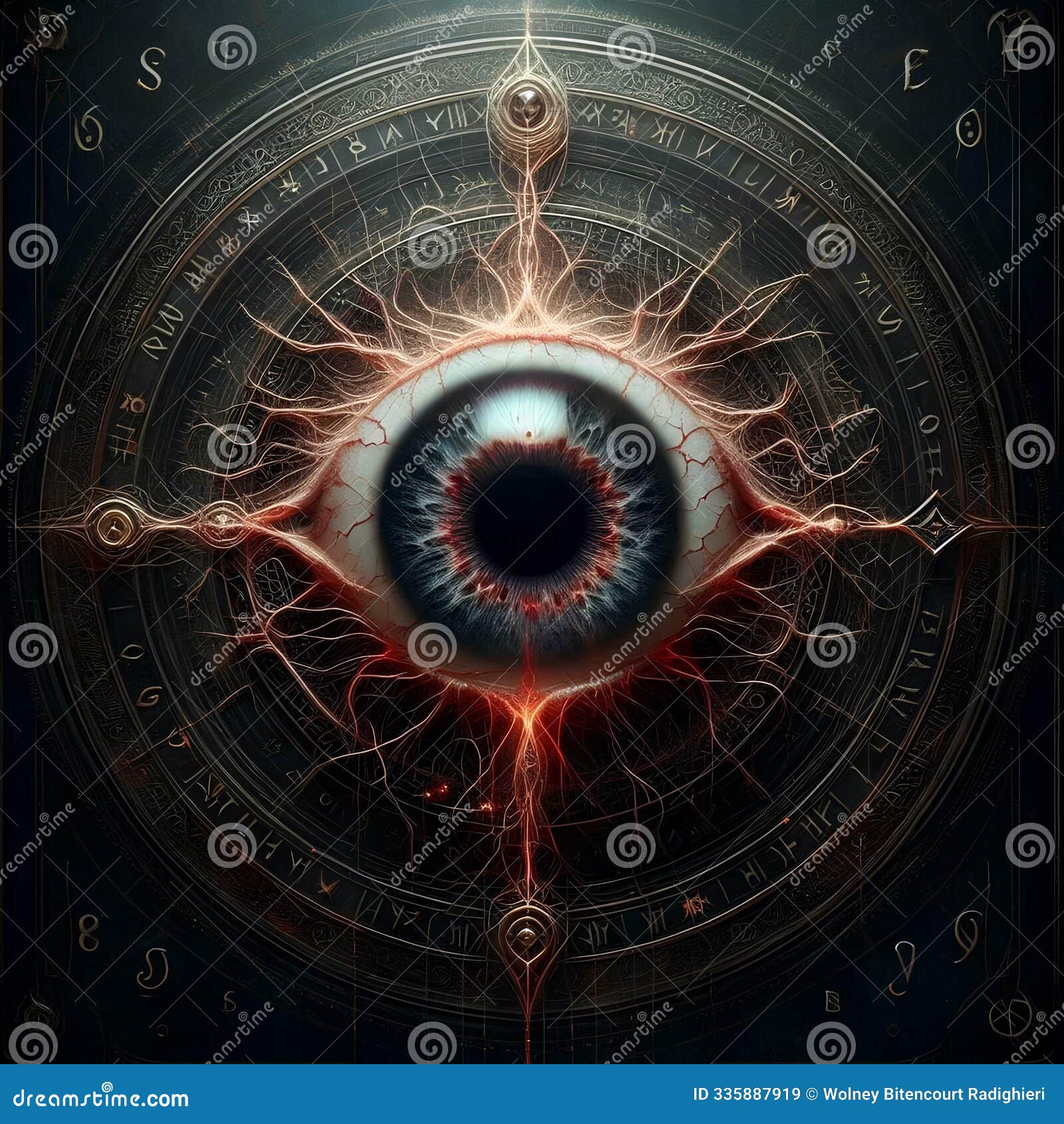 Image Showing the Eye of God Stock Illustration - Illustration of ...