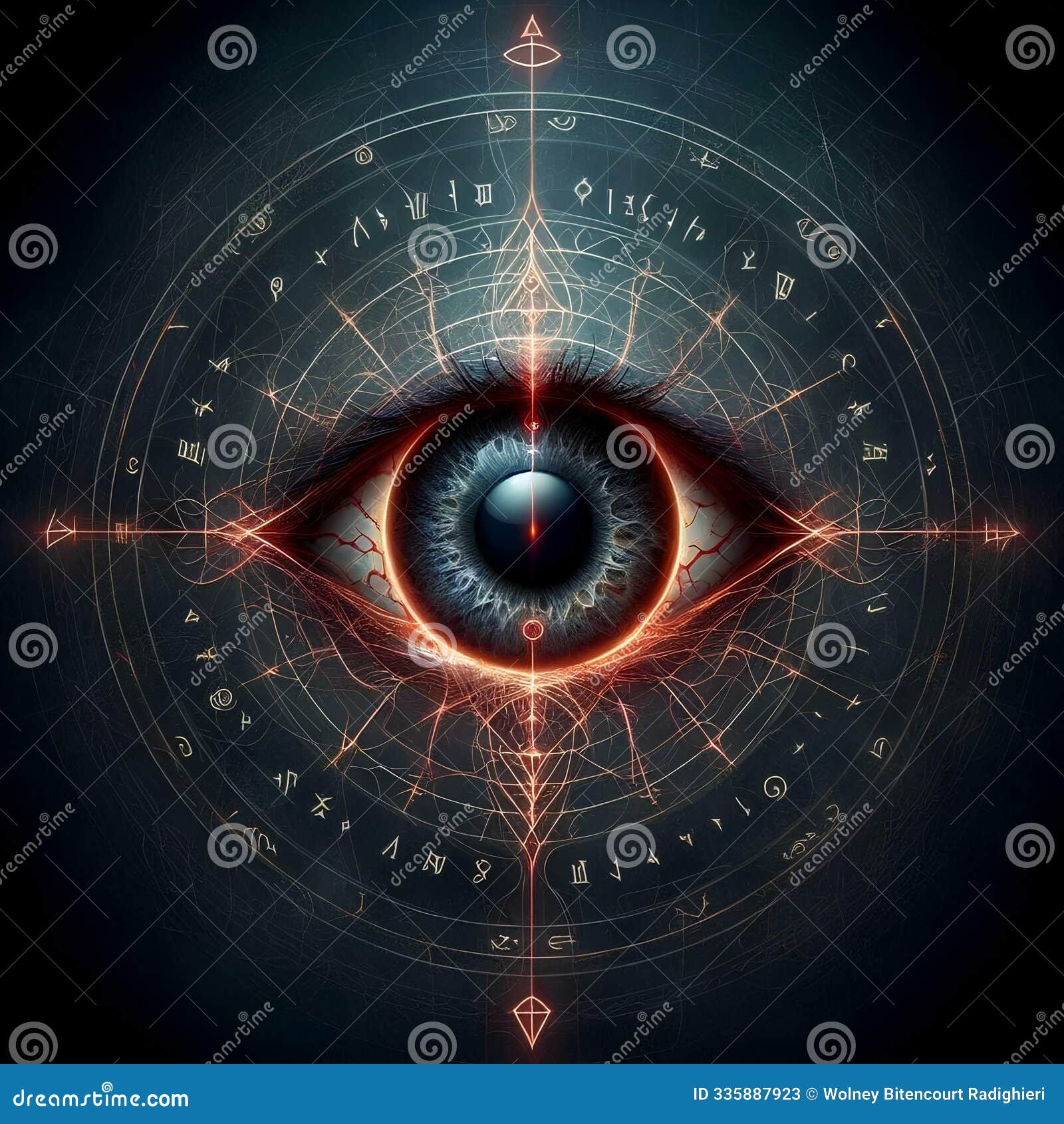 Image Showing the Eye of God Stock Illustration - Illustration of ...