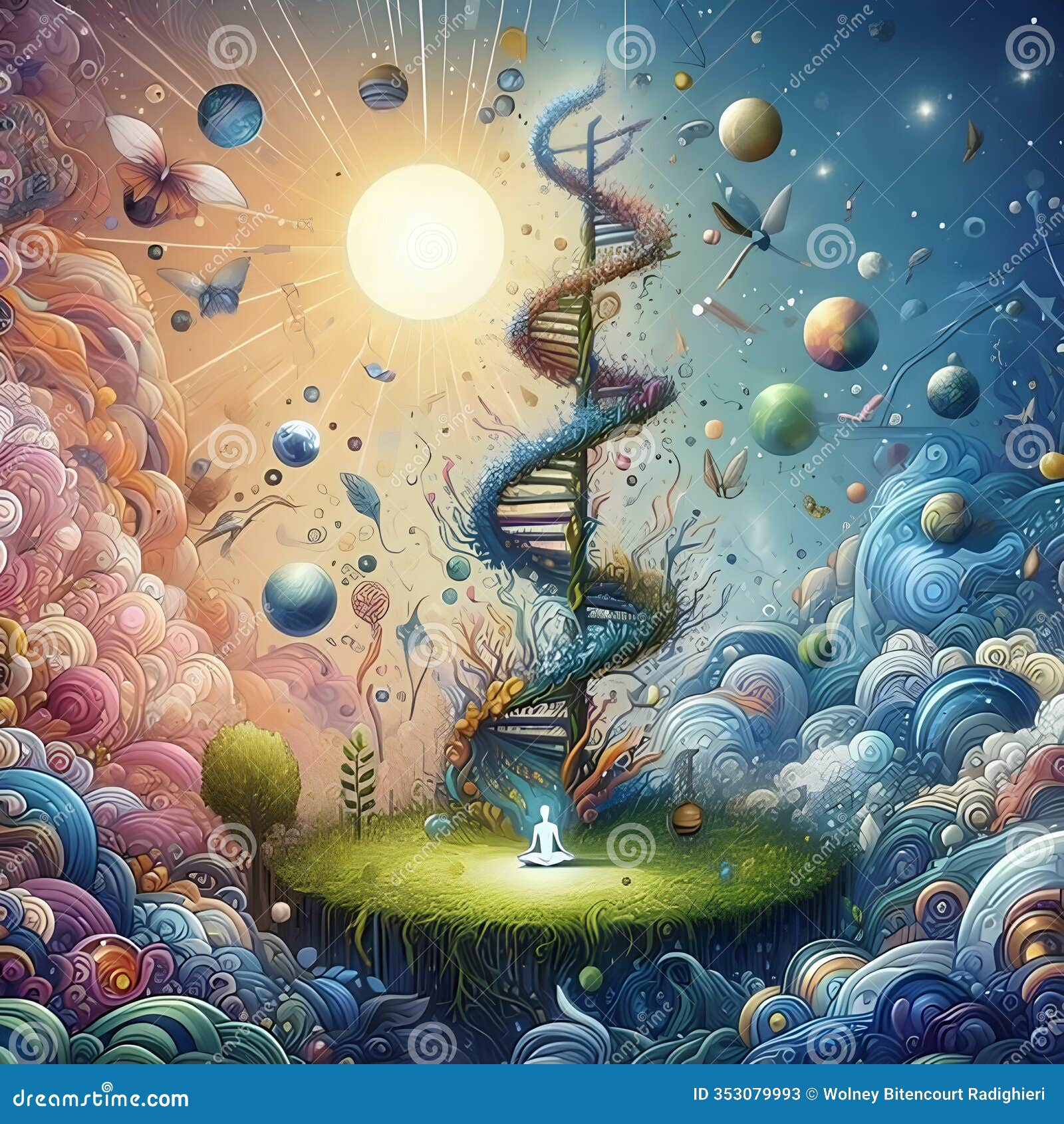 Illustration that Represents the Expansion of Consciousness Deep ...