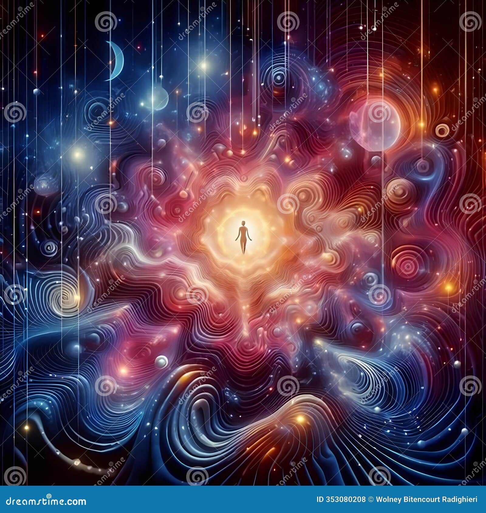 Illustration that Represents the Expansion of Consciousness Stock ...