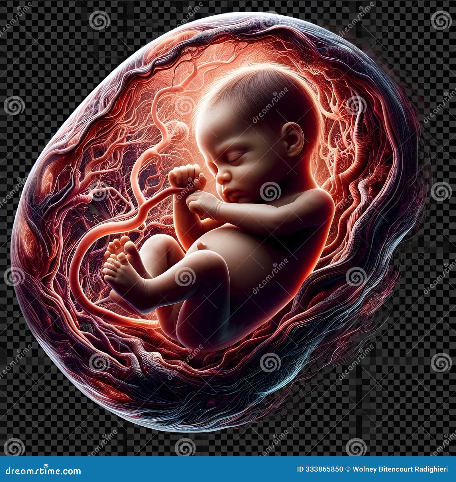 Artistic image of a fetus stock illustration. Illustration of fetus ...