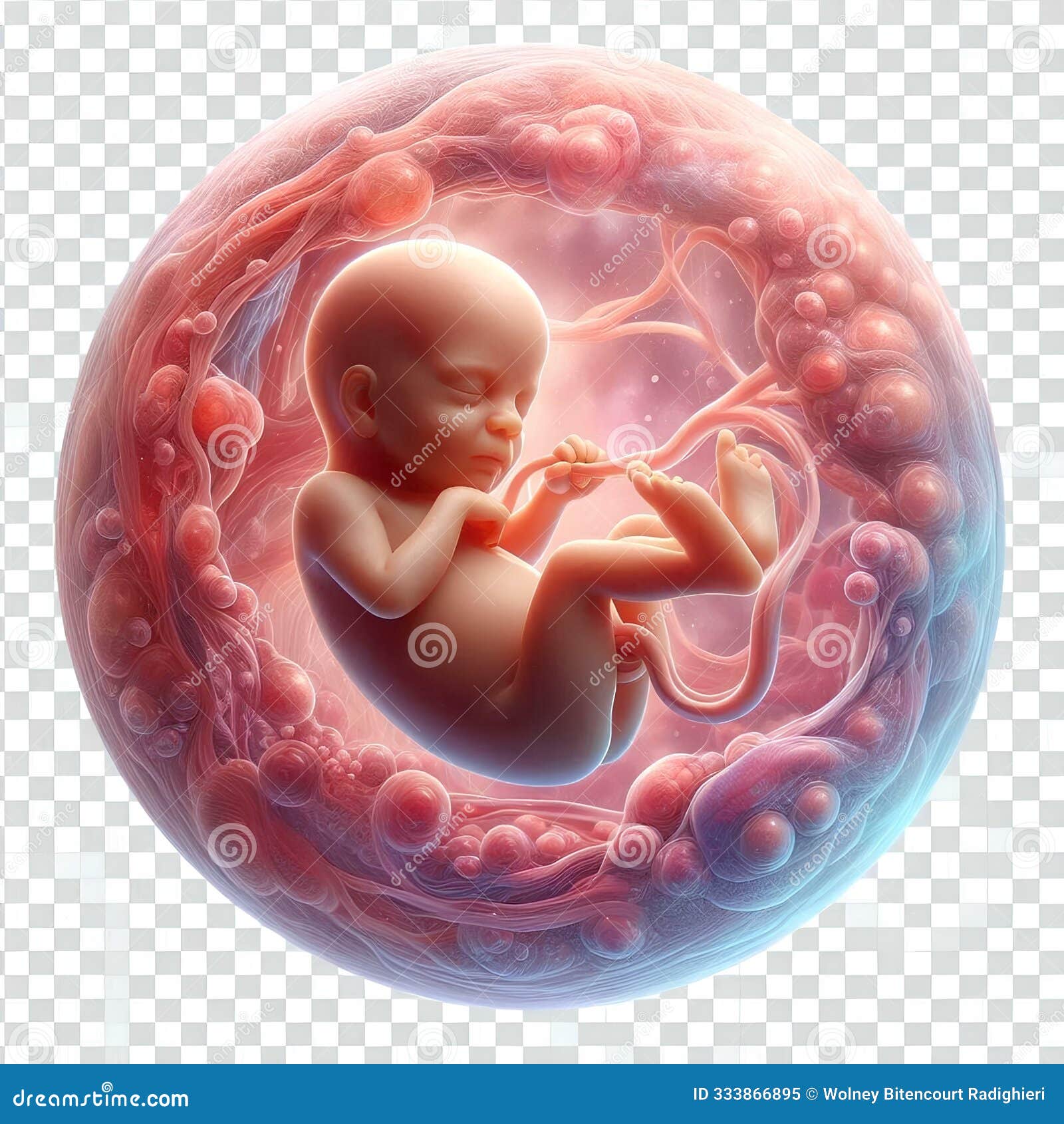 Artistic image of a fetus stock illustration. Illustration of organ ...