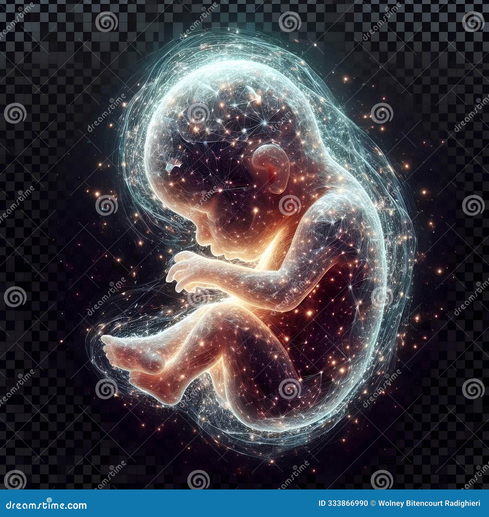 Artistic image of a fetus stock illustration. Illustration of artistic ...