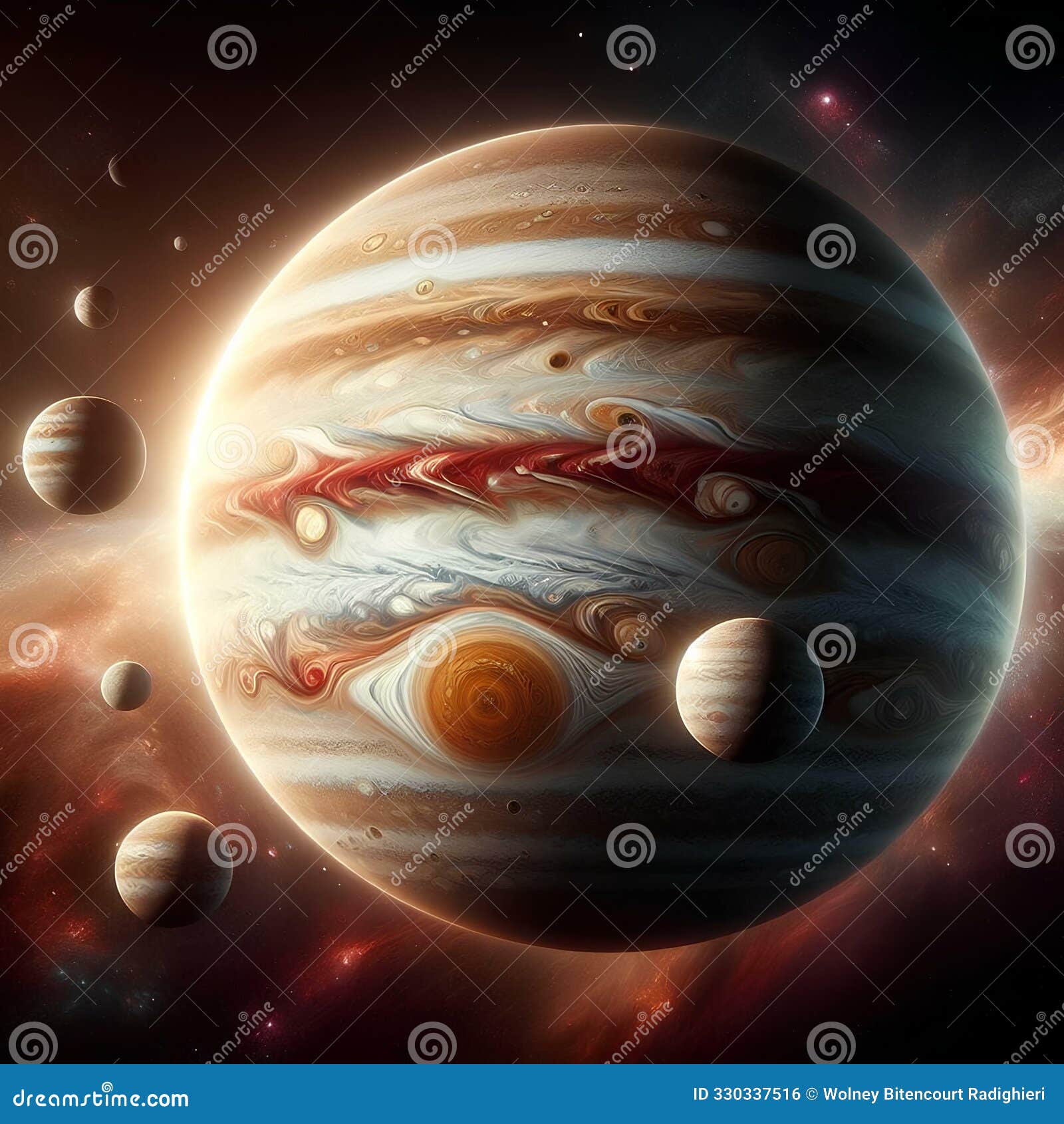 Artistic Image of the Planet Jupiter Stock Photo - Image of largest ...
