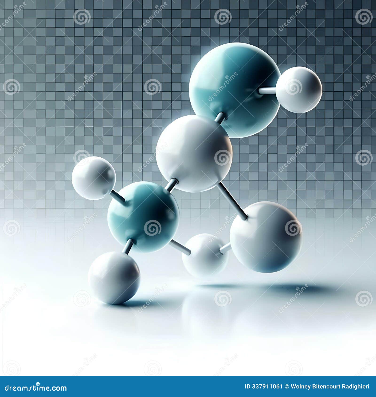 Chemical Bonds between Atoms Forming a Molecule Stock Illustration ...