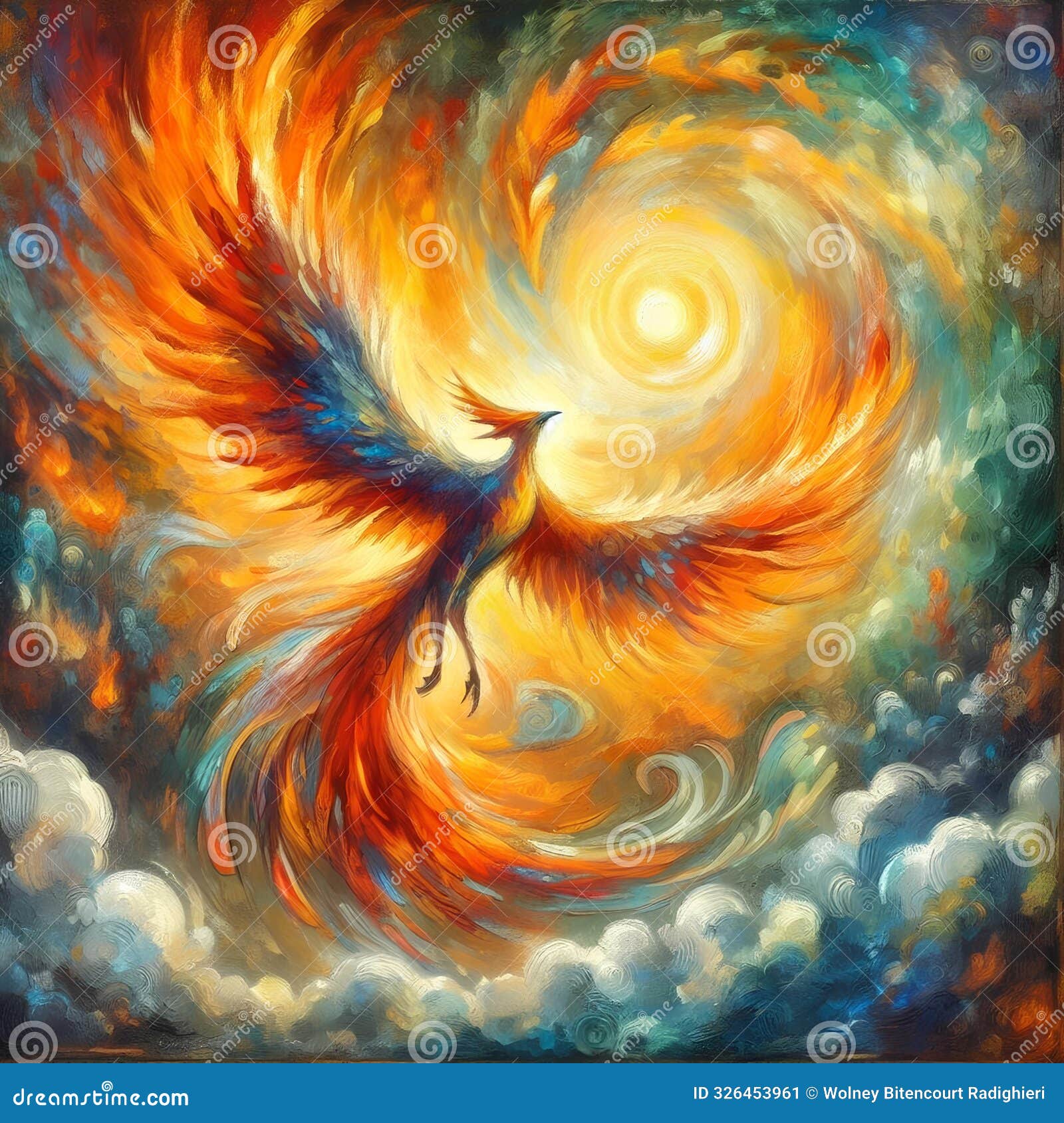 Artistic Drawing of the Phoenix Bird 4 Stock Illustration ...