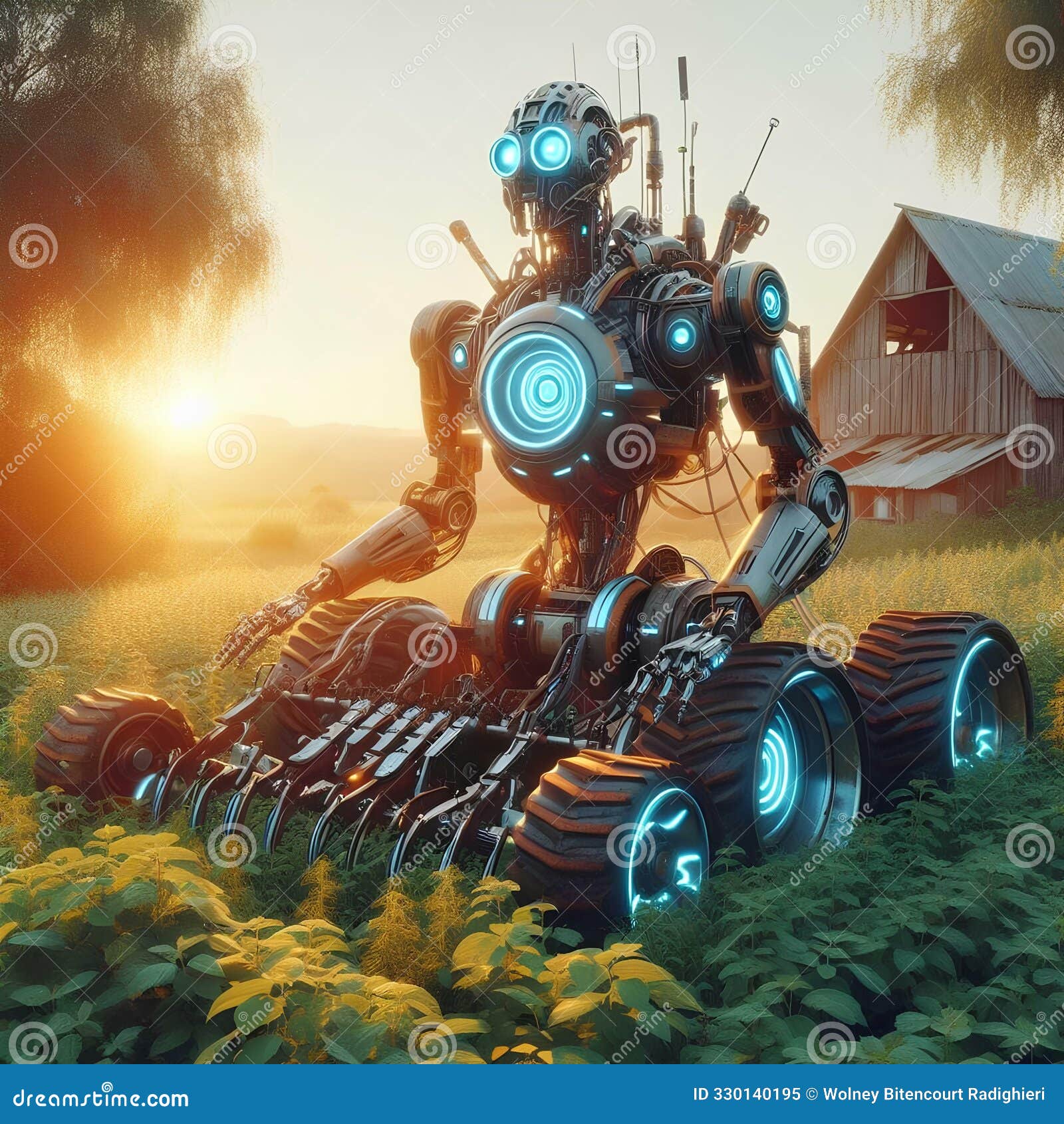 Image of Cybertechnology Helping in Agriculture Stock Illustration ...