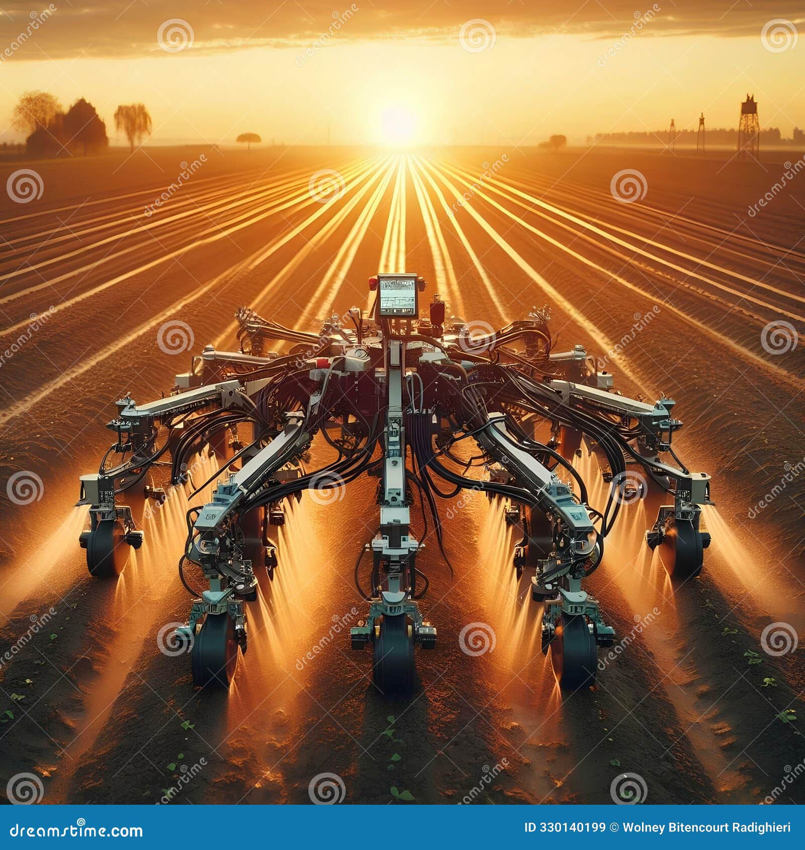 Image of Cybertechnology Helping in Agriculture Stock Illustration ...