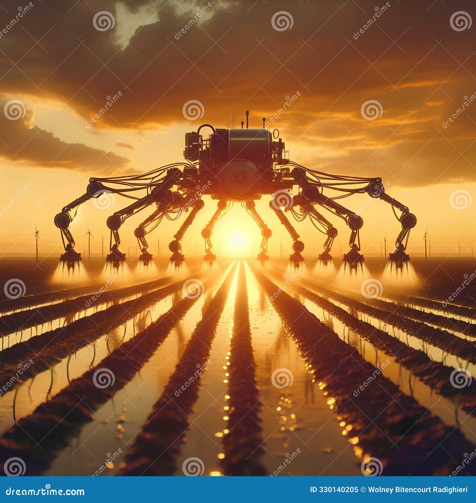 Image of Cybertechnology Helping in Agriculture Stock Illustration ...