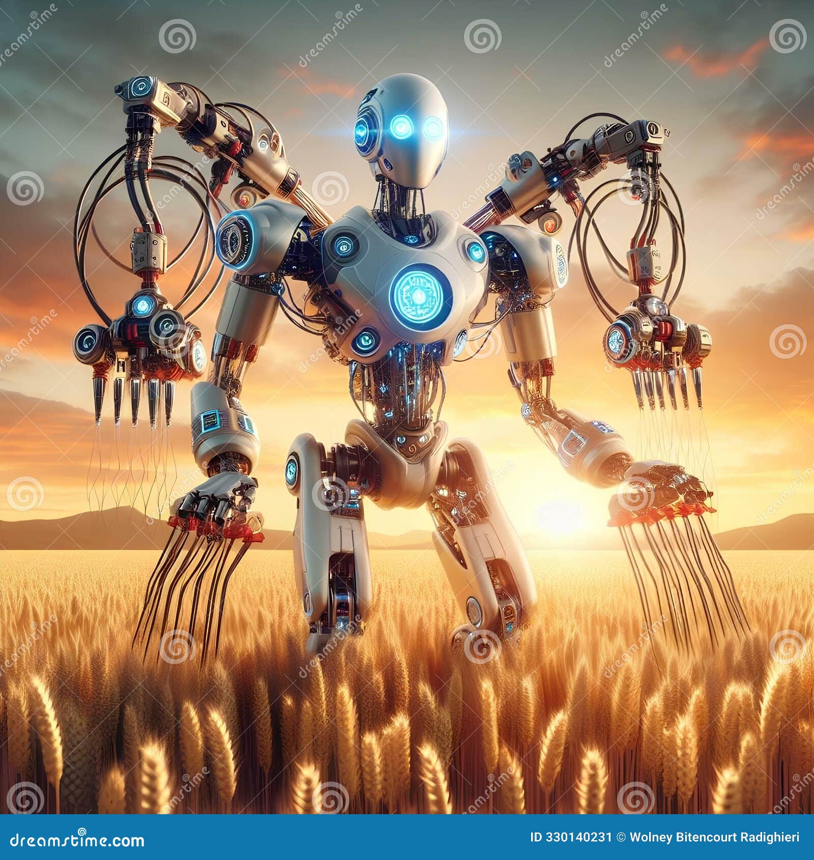 Image of Cybertechnology Helping in Agriculture Stock Illustration ...