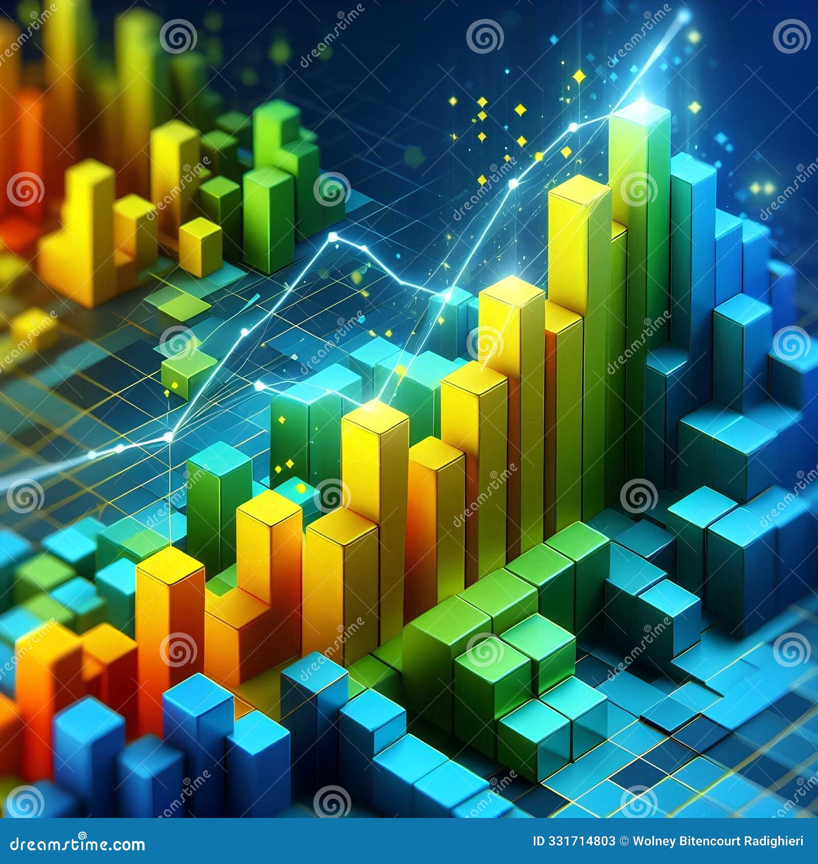 Artistic Image of a Growth Graph Stock Illustration - Illustration of ...