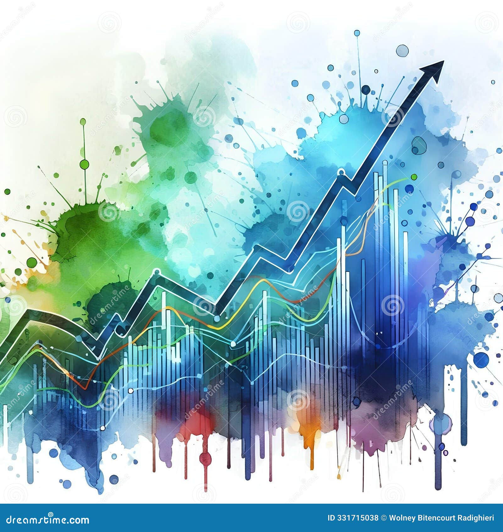 Artistic Image of a Growth Graph Stock Illustration - Illustration of ...