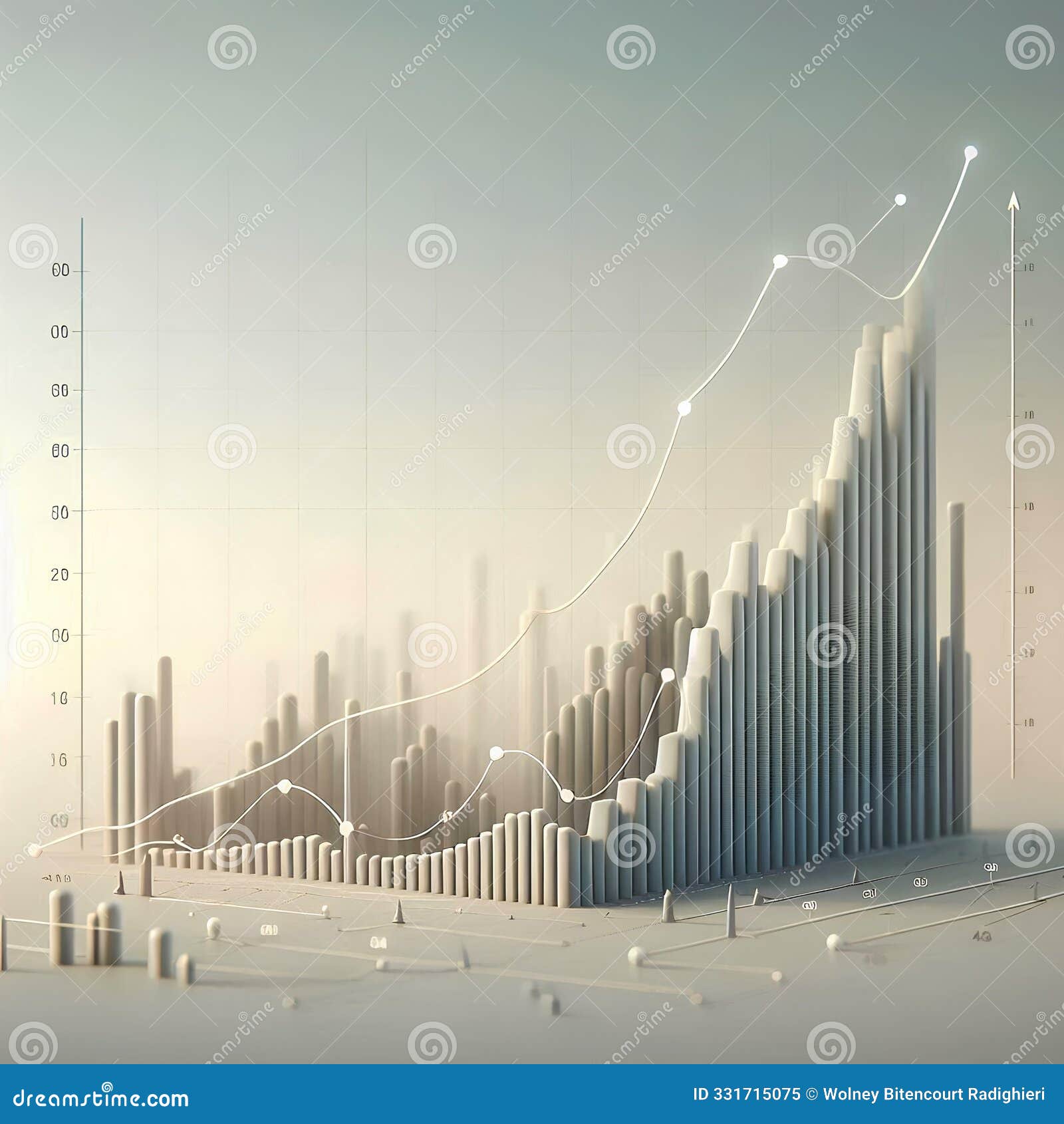 Artistic Image of a Growth Graph Stock Illustration - Illustration of ...