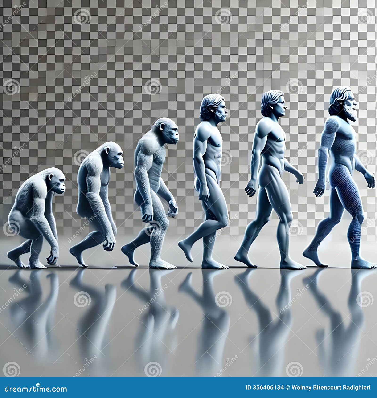 Illustration of the Evolution of Humanity Stock Illustration ...