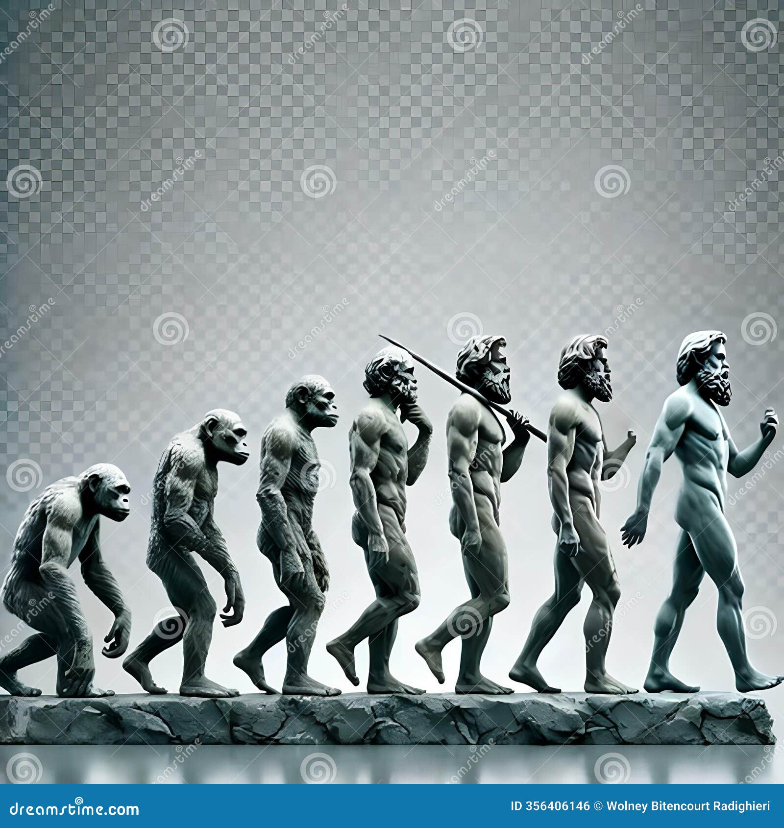 Illustration of the Evolution of Humanity Stock Illustration ...