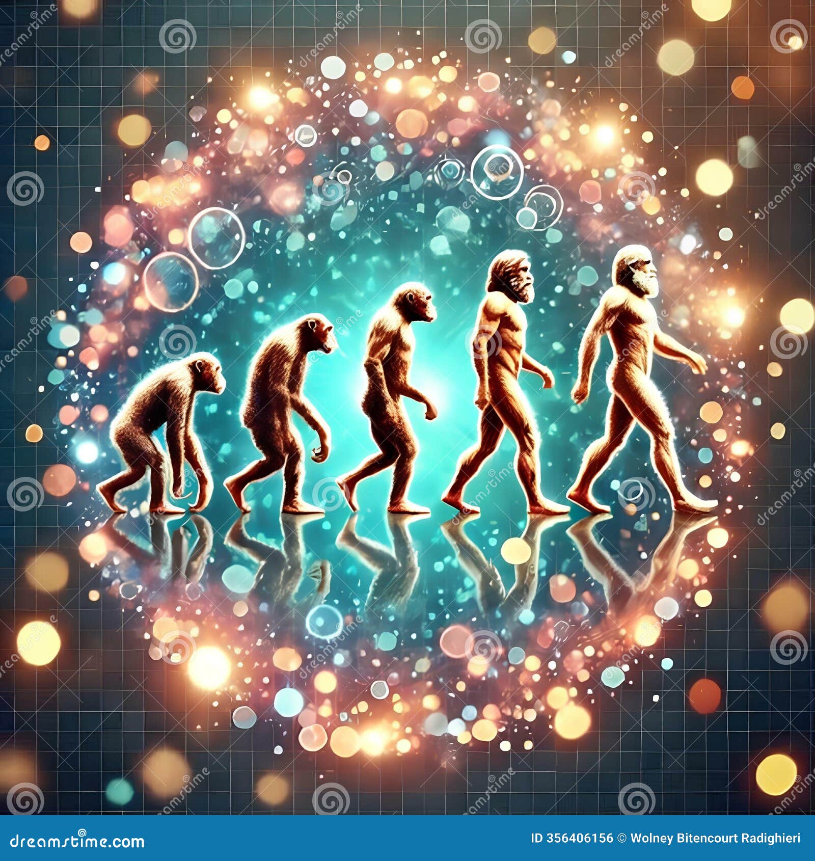 Illustration of the Evolution of Humanity Stock Illustration ...