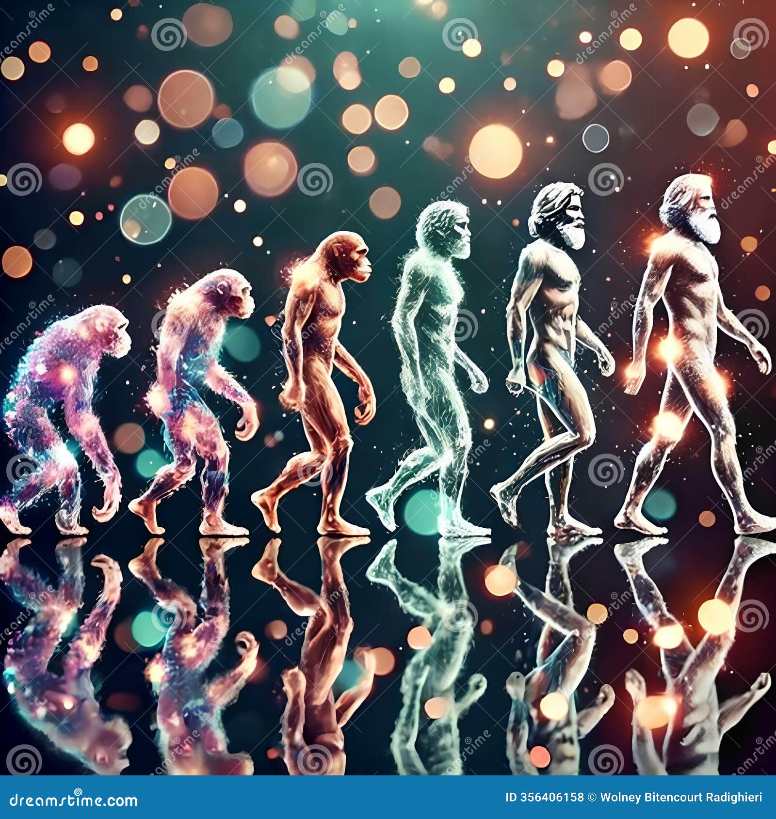 Illustration of the Evolution of Humanity Stock Illustration ...