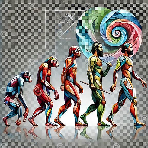 Illustration of the Evolution of Humanity Stock Illustration ...