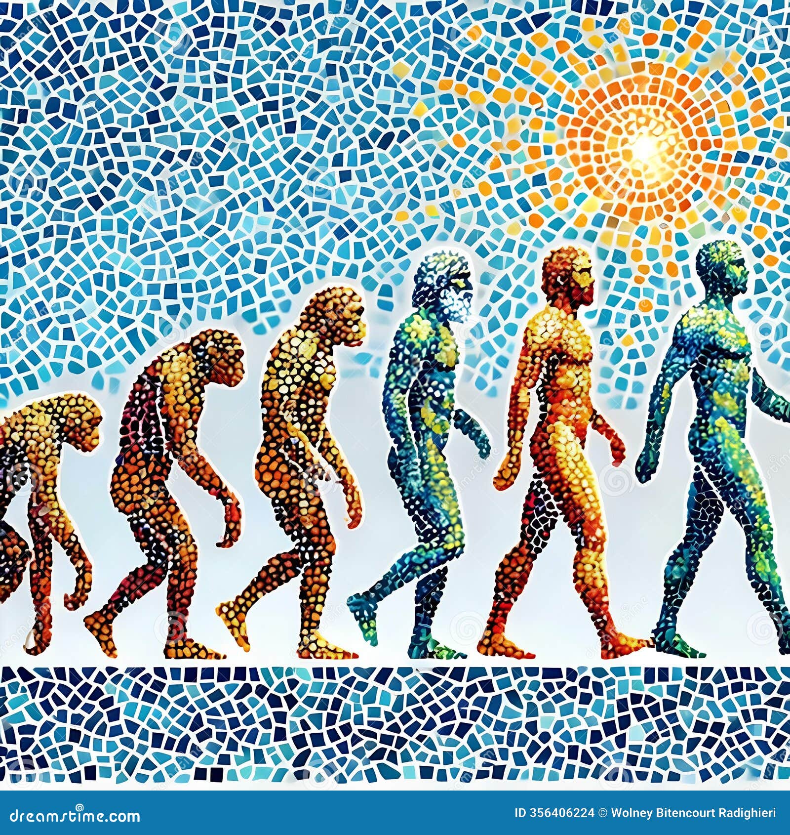 Illustration of the Evolution of Humanity Stock Illustration ...