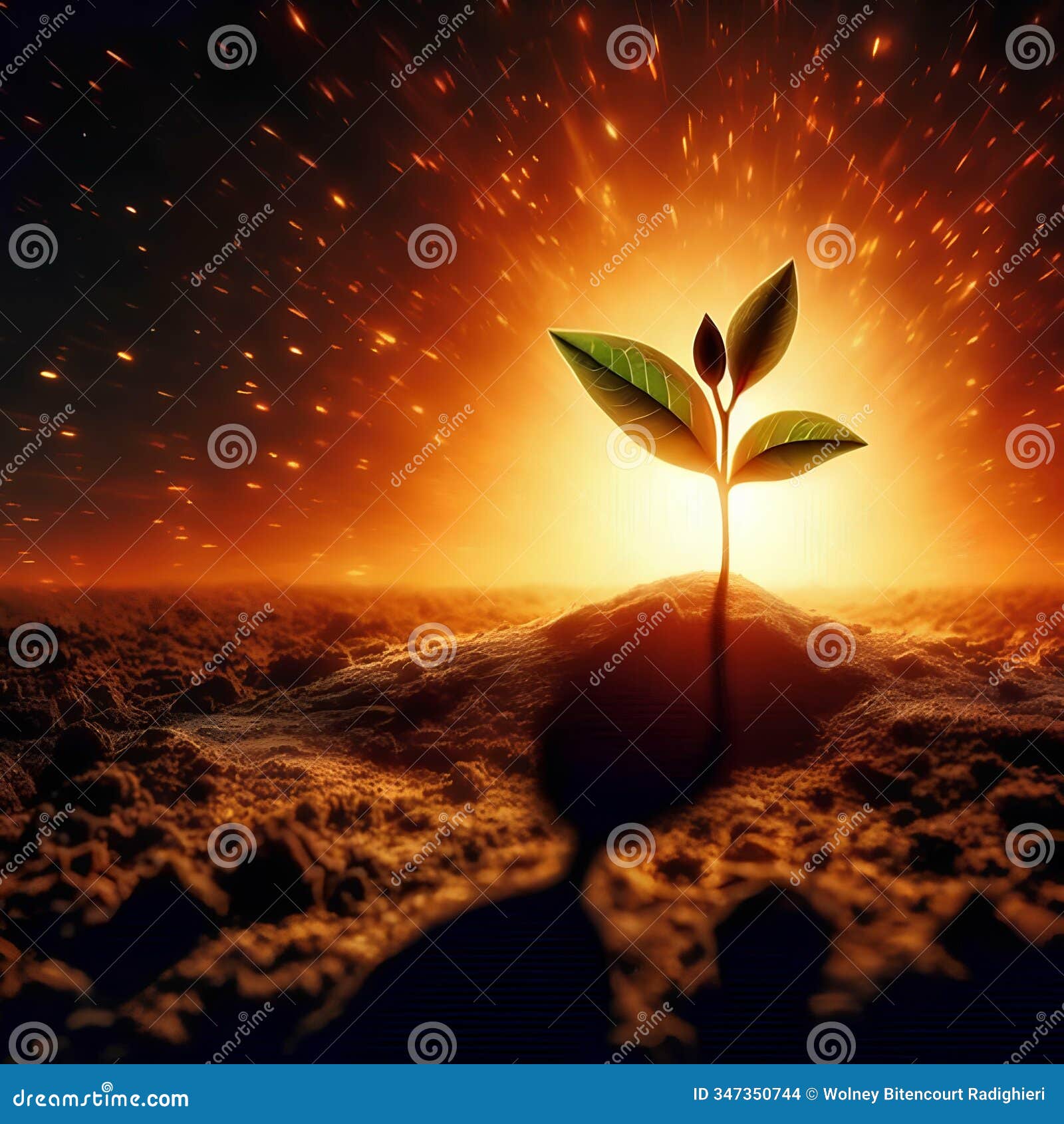 Plant that Symbolizes Hope and Rebirth Stock Illustration ...