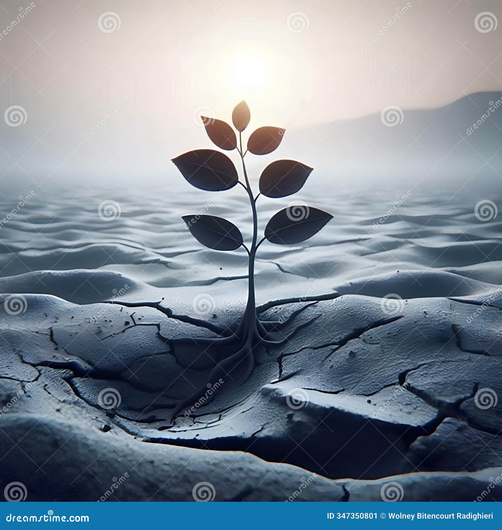 Plant that Symbolizes Hope and Rebirth Stock Illustration ...
