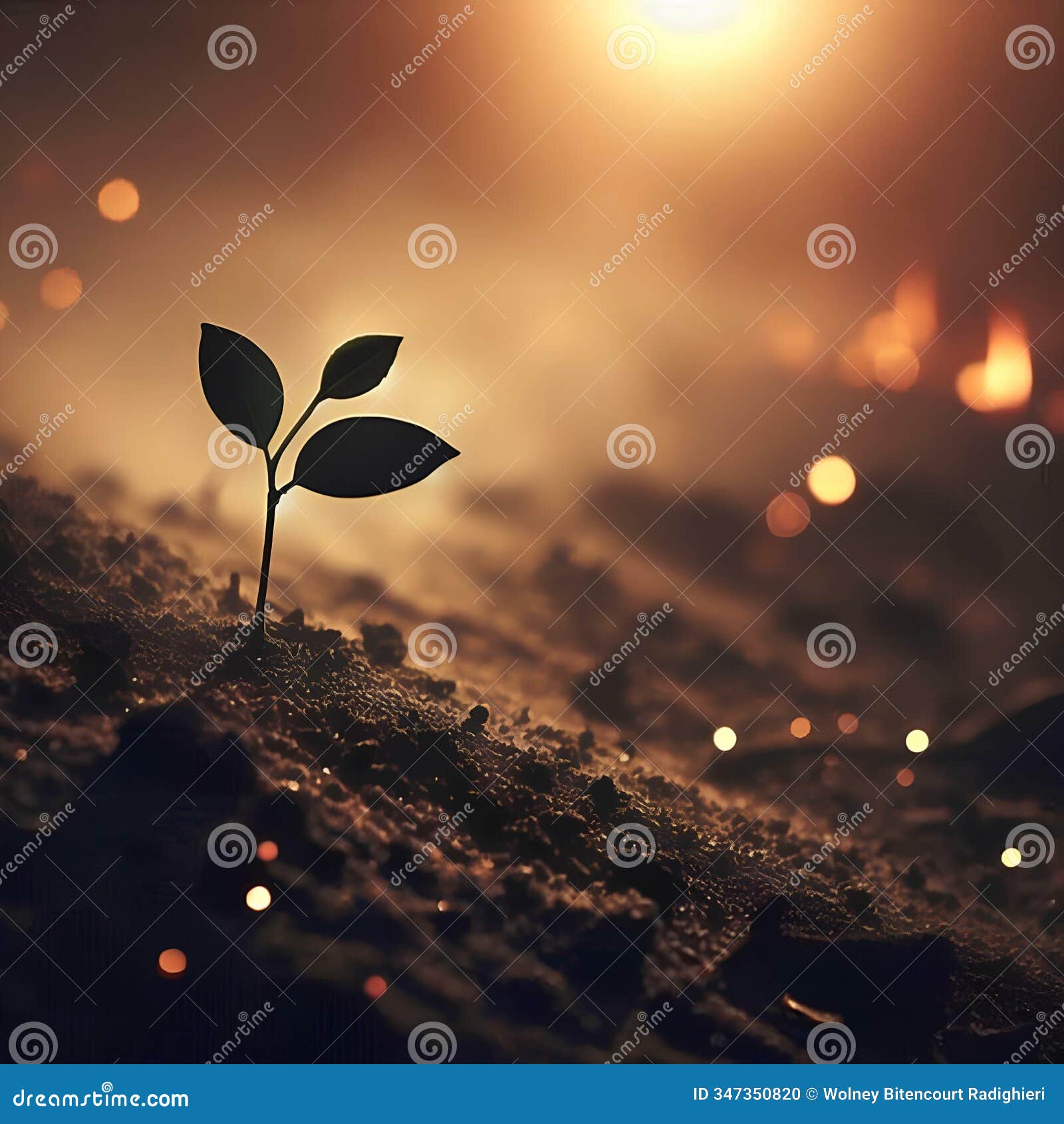 Plant that Symbolizes Hope and Rebirth Stock Illustration ...
