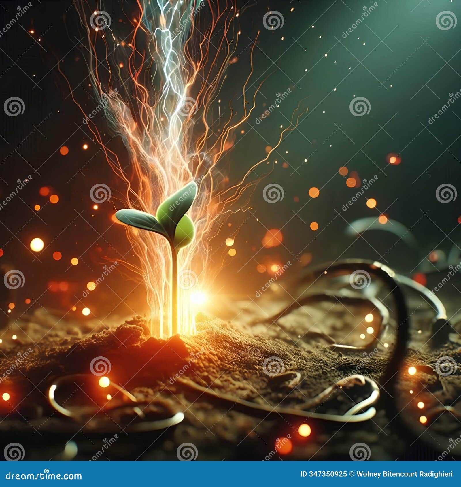 Plant that Symbolizes Hope and Rebirth Stock Illustration ...