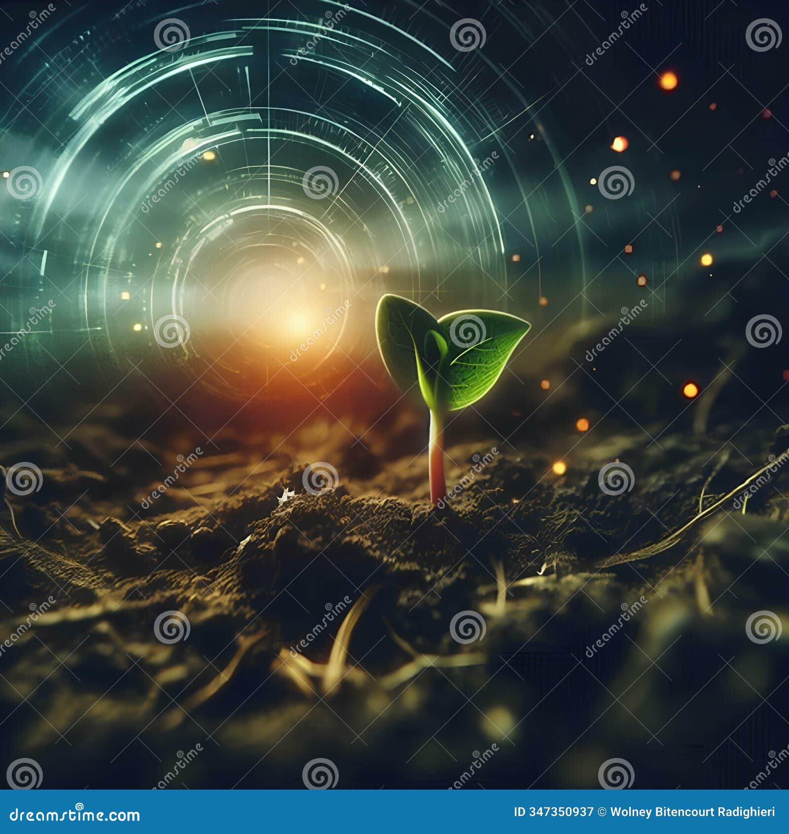 Plant that Symbolizes Hope and Rebirth Stock Illustration ...