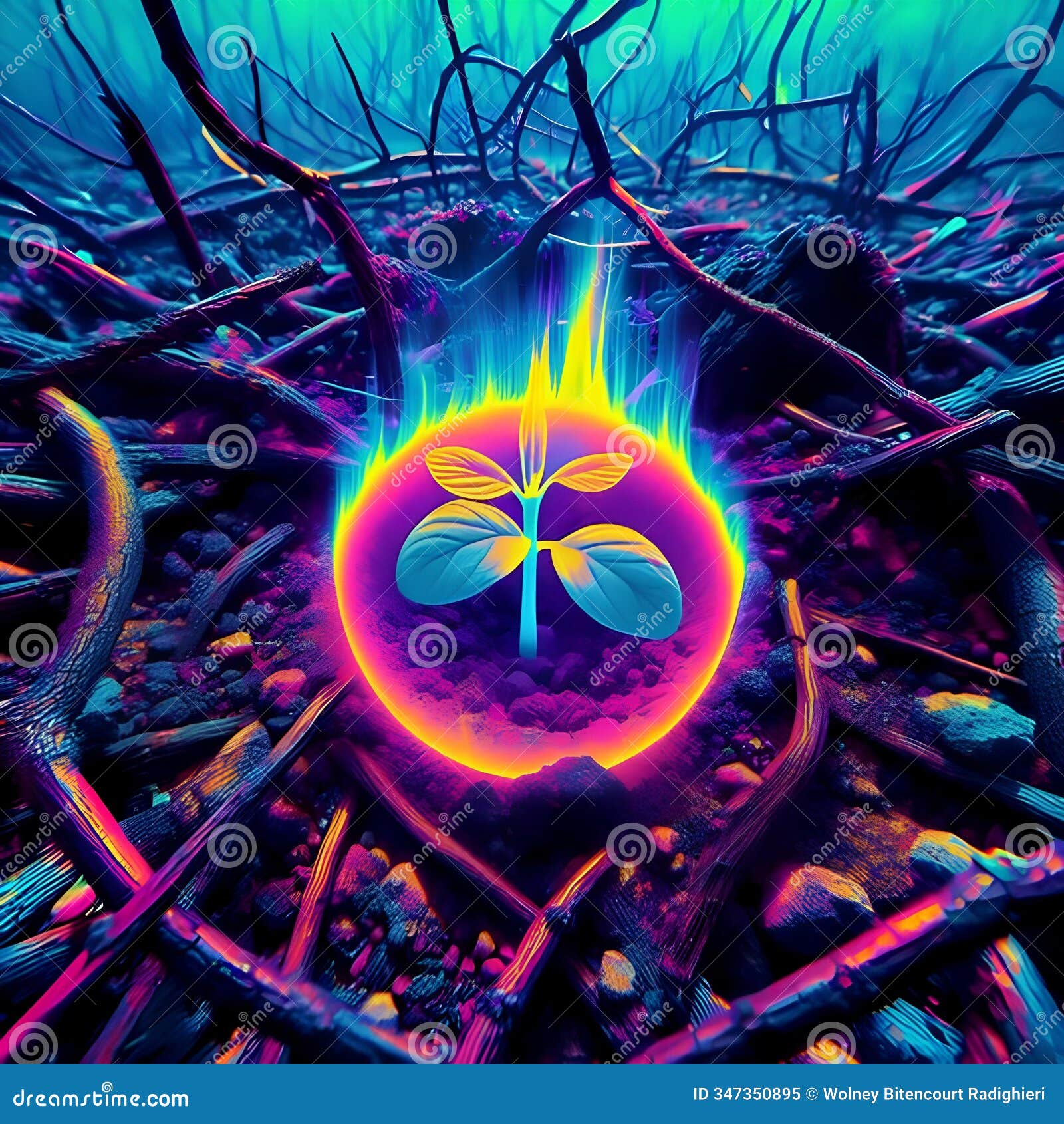 Plant that Symbolizes Hope and Rebirth Stock Illustration ...