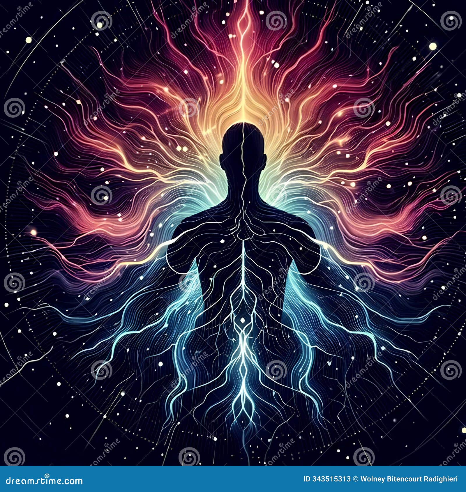 Illustration an Entity with the Power of Thunder Stock Illustration ...