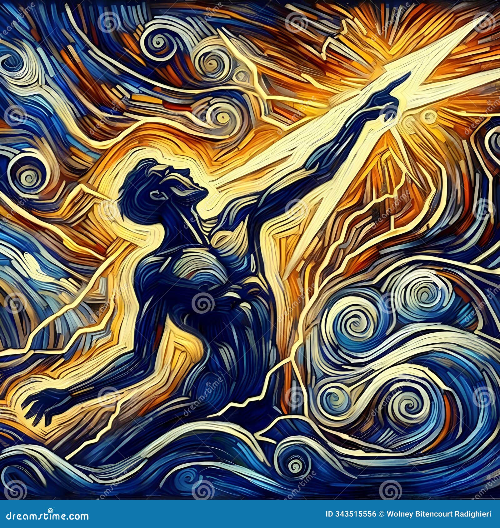 Illustration an Entity with the Power of Thunder Stock Illustration ...