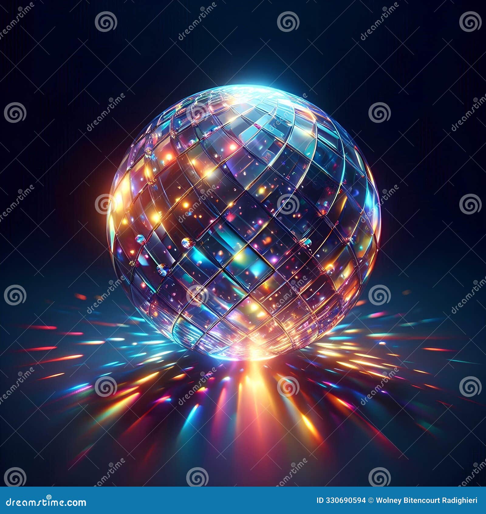 Artistic Illustration of a Sphere of Light Stock Illustration ...