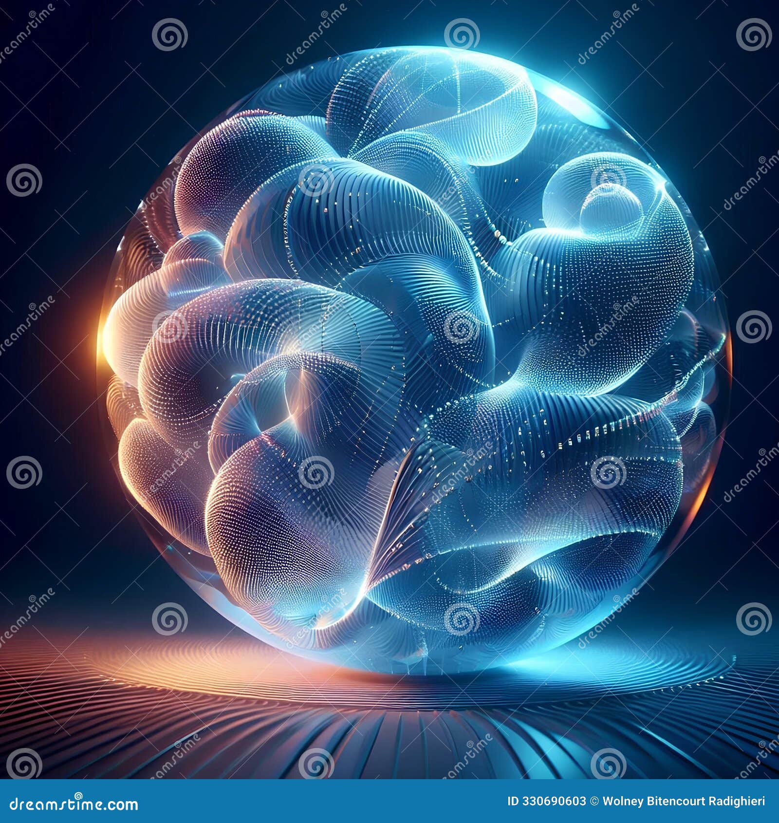 Artistic Illustration of a Sphere of Light Stock Illustration ...