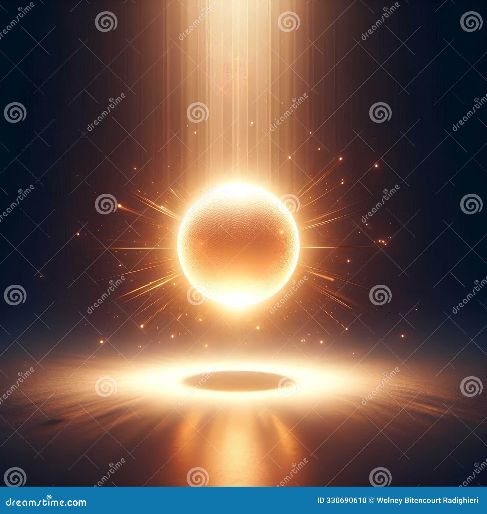 Artistic Illustration of a Sphere of Light Stock Illustration ...