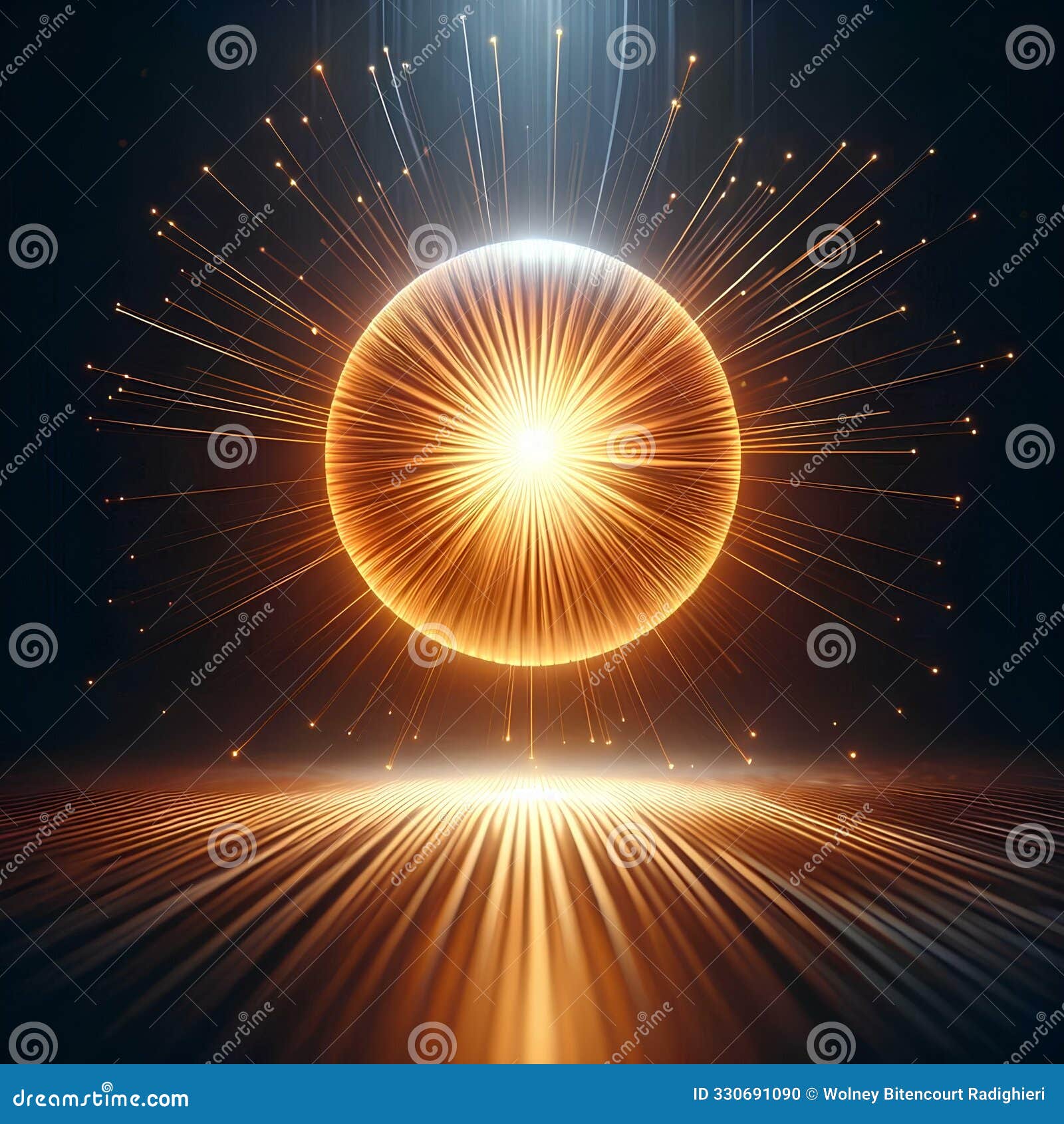 Artistic Illustration of a Sphere of Light Stock Illustration ...