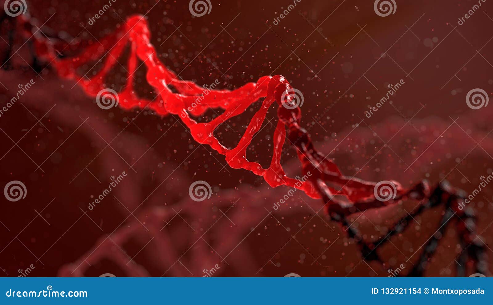 Graphic Representation of a DNA Chain. 3D Rendered CGI Stock ...