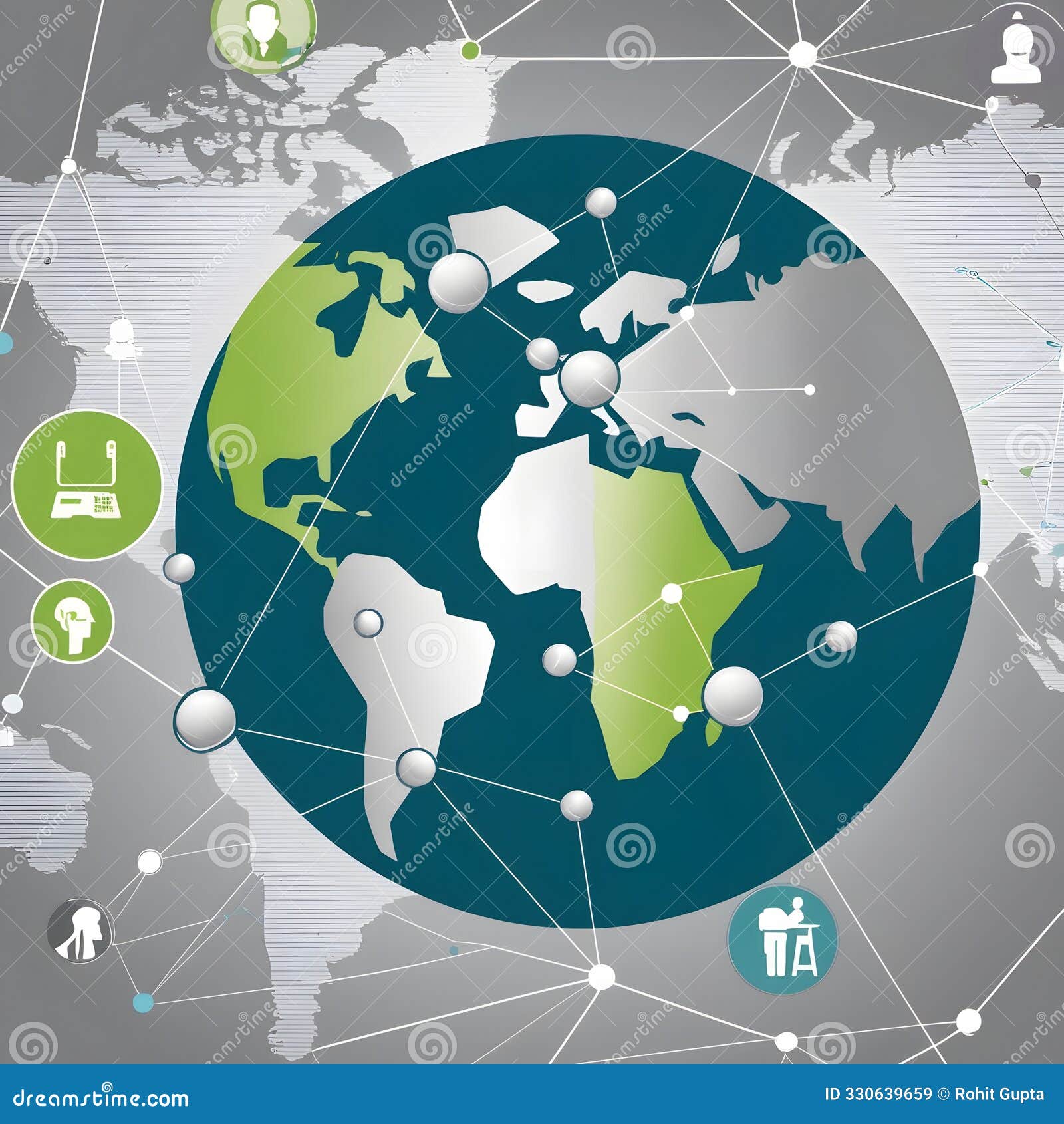 Technological Ecosystem: the Networked Globe Graphics Images for ...