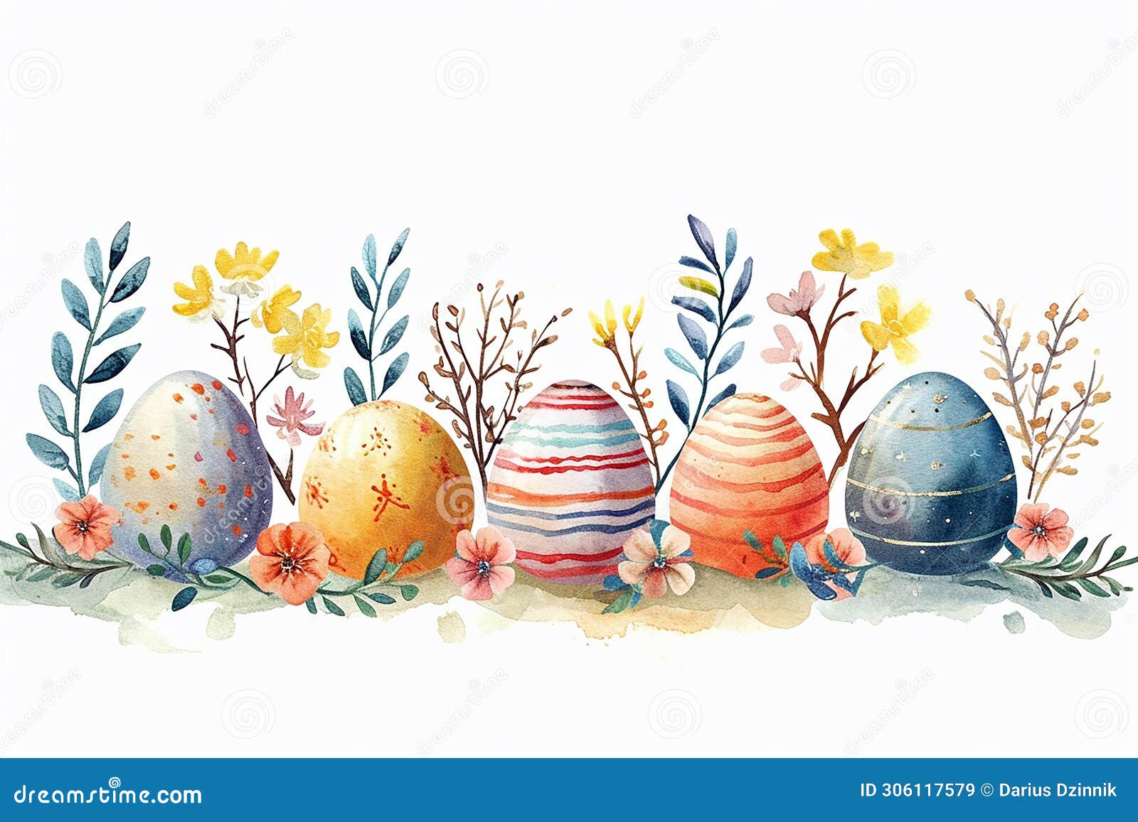 Graphic Representation of Painted Easter Eggs. Generative Ai Stock ...