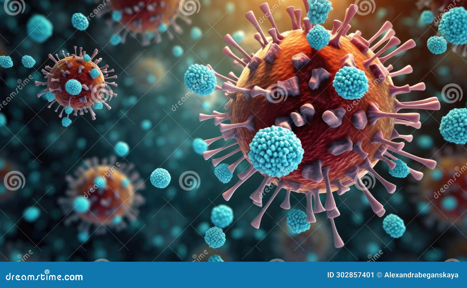 Graphic Representation of Pathogenic Viruses Stock Illustration ...