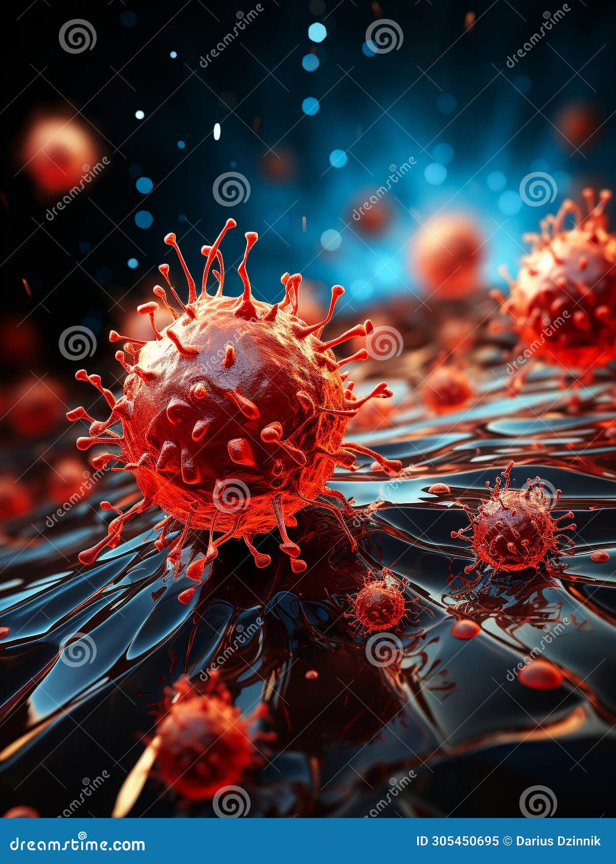 Graphic Representation of Pathogenic Viruses. AI Generative Stock Image ...