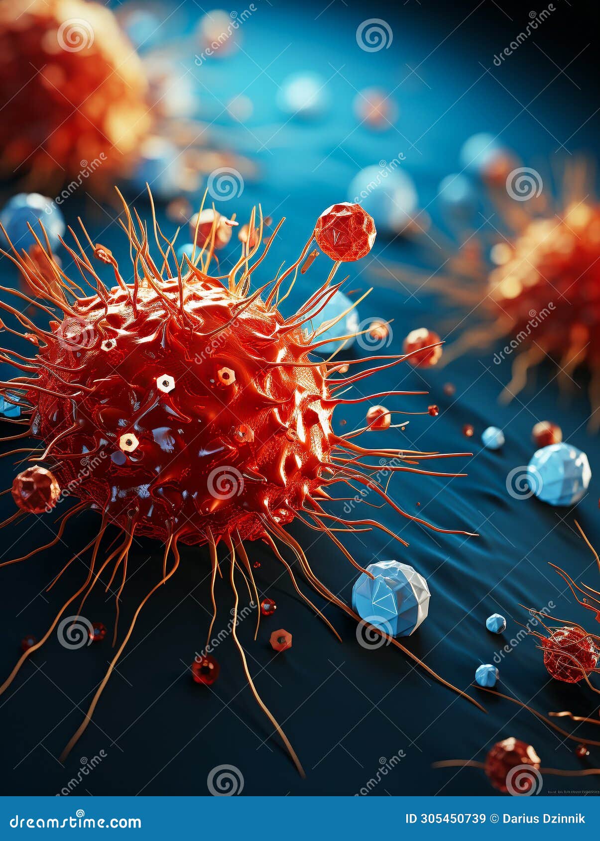 Graphic Representation of Pathogenic Viruses. AI Generative Stock Image ...