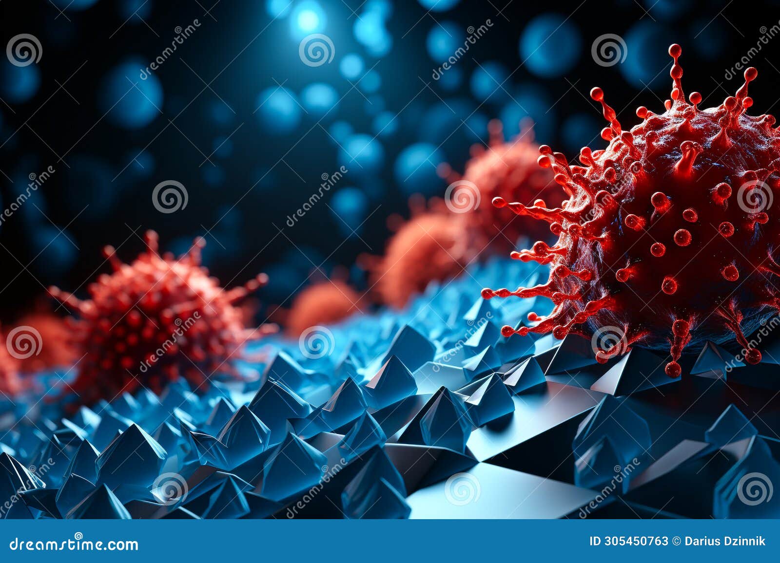 Graphic Representation of Pathogenic Viruses. AI Generative Stock Image ...