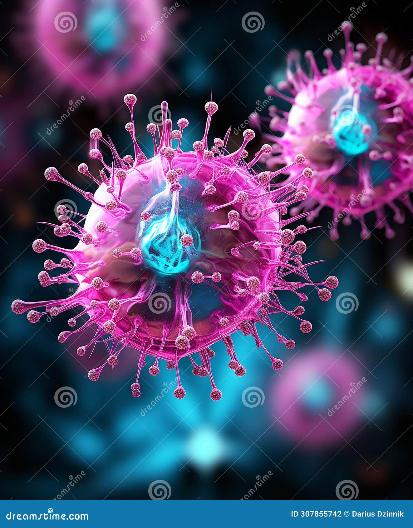 Graphic Representation of Pathogenic Viruses. AI Generative Stock Photo ...
