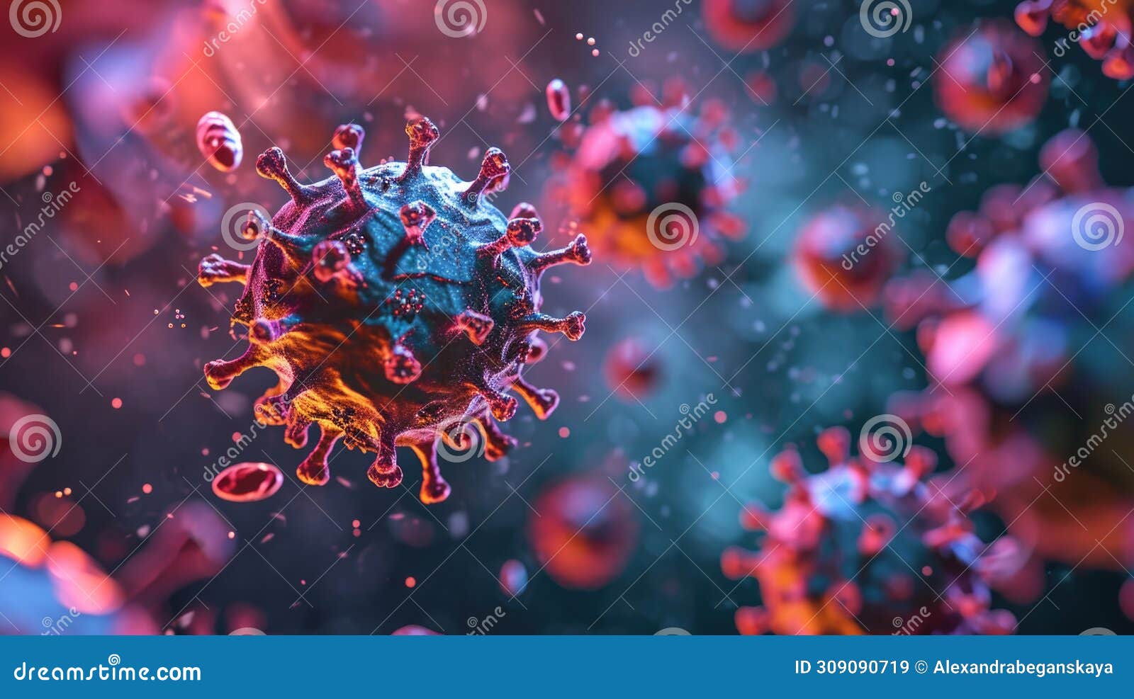 Graphic Representation of Pathogenic Viruses Stock Illustration ...