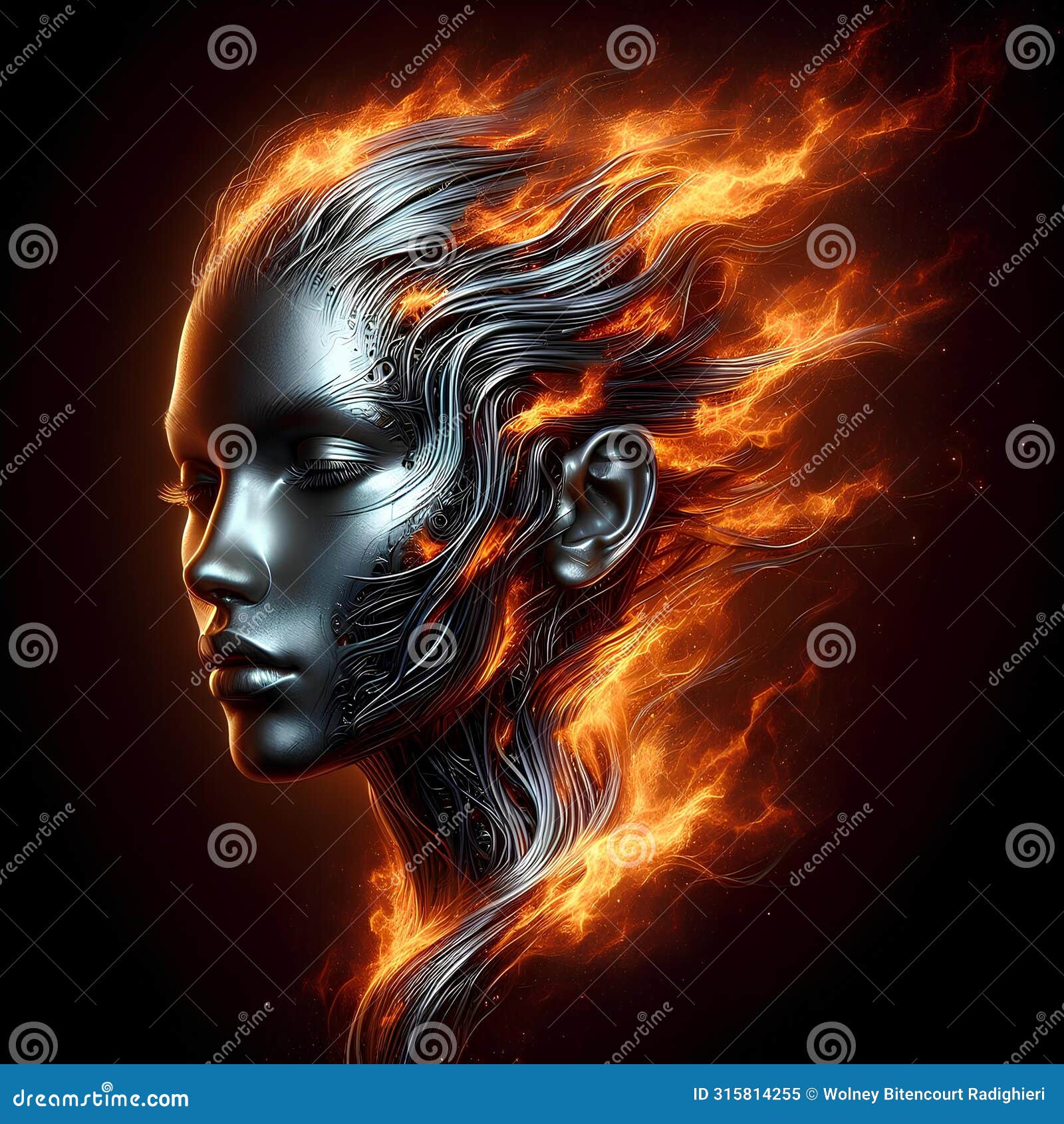 Image Representing the Goddess Hestia Stock Illustration - Illustration ...